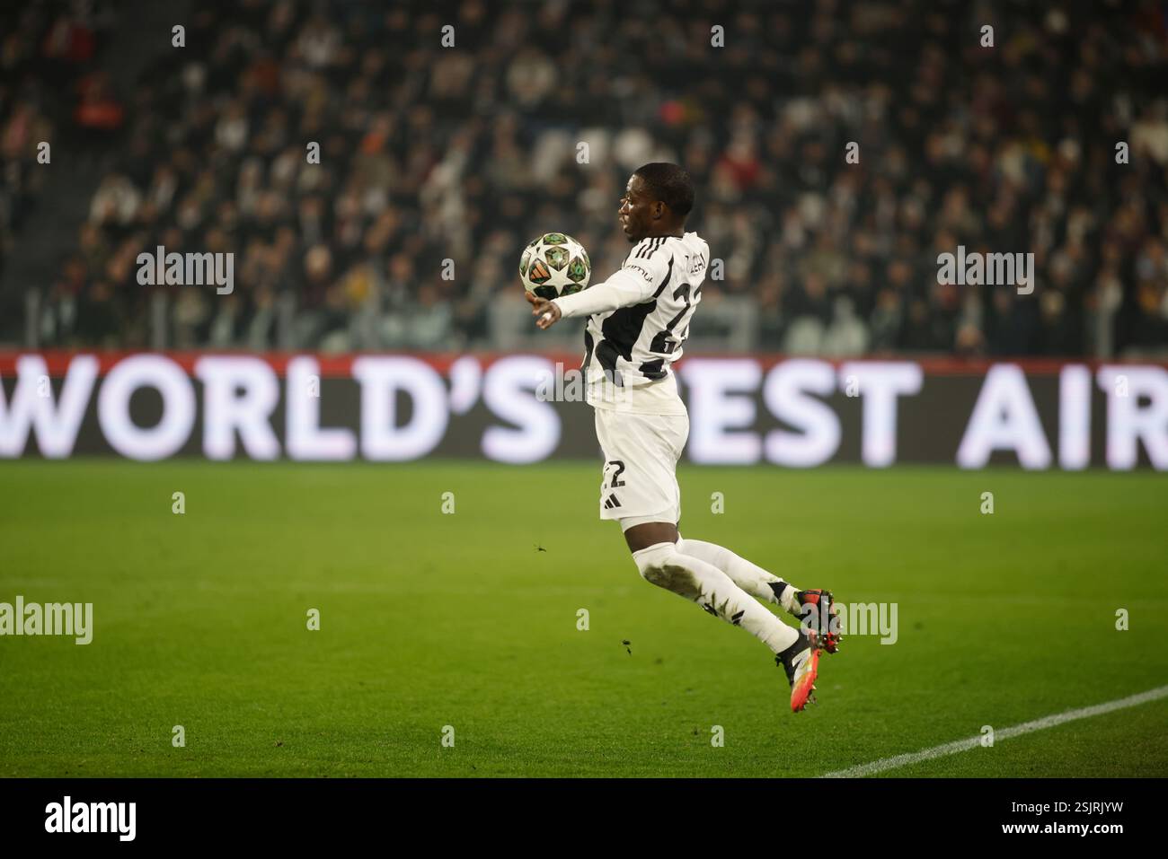 Turin, Italy. 11th Feb, 2025. Timothy Weah of Juventus FC during the ...