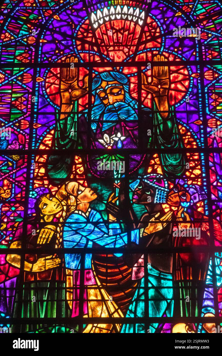 England, Kent, Canterbury, Canterbury Cathedral, The Modern Stained ...