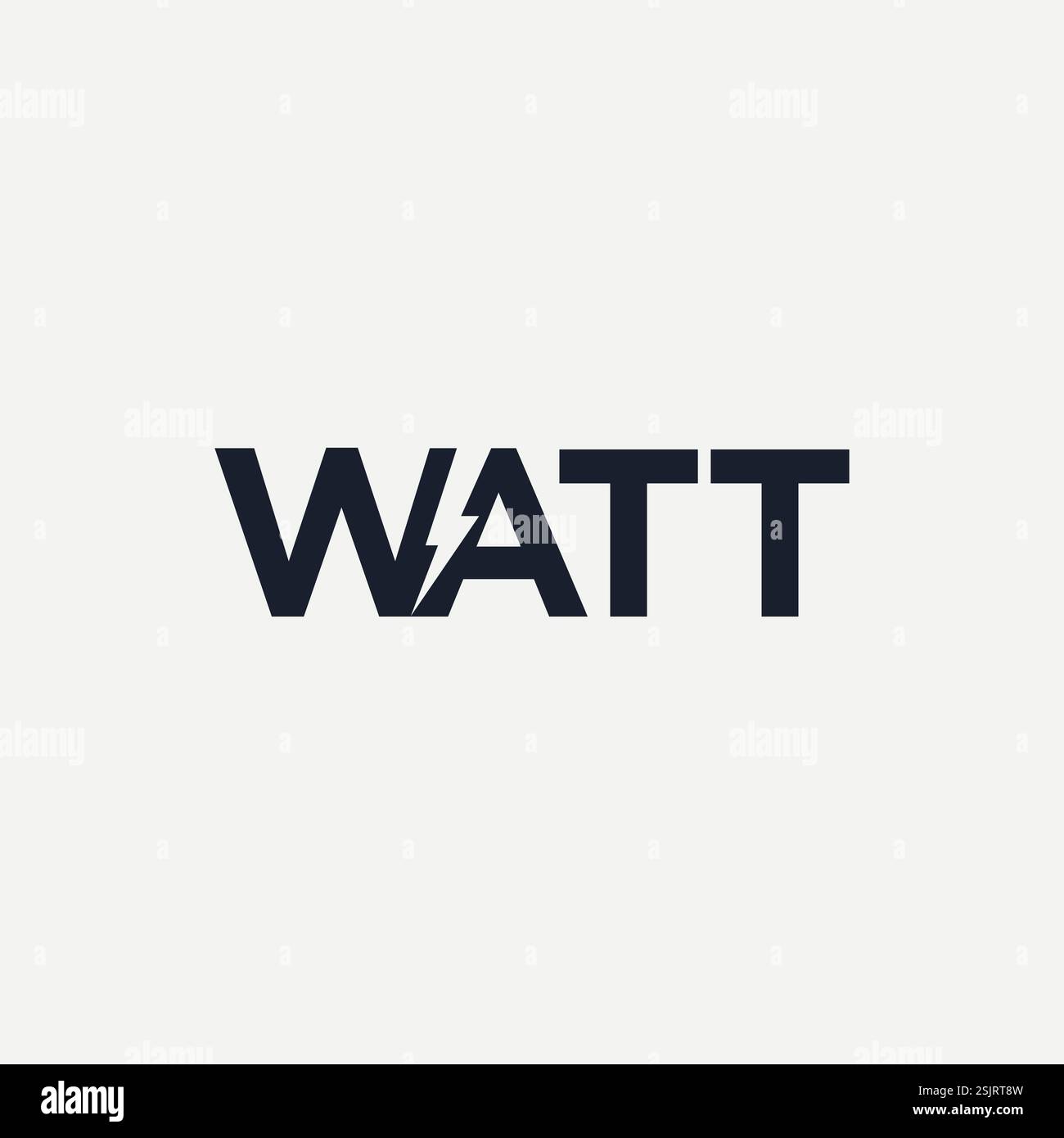 Vector watt text logo design Stock Vector Image & Art - Alamy
