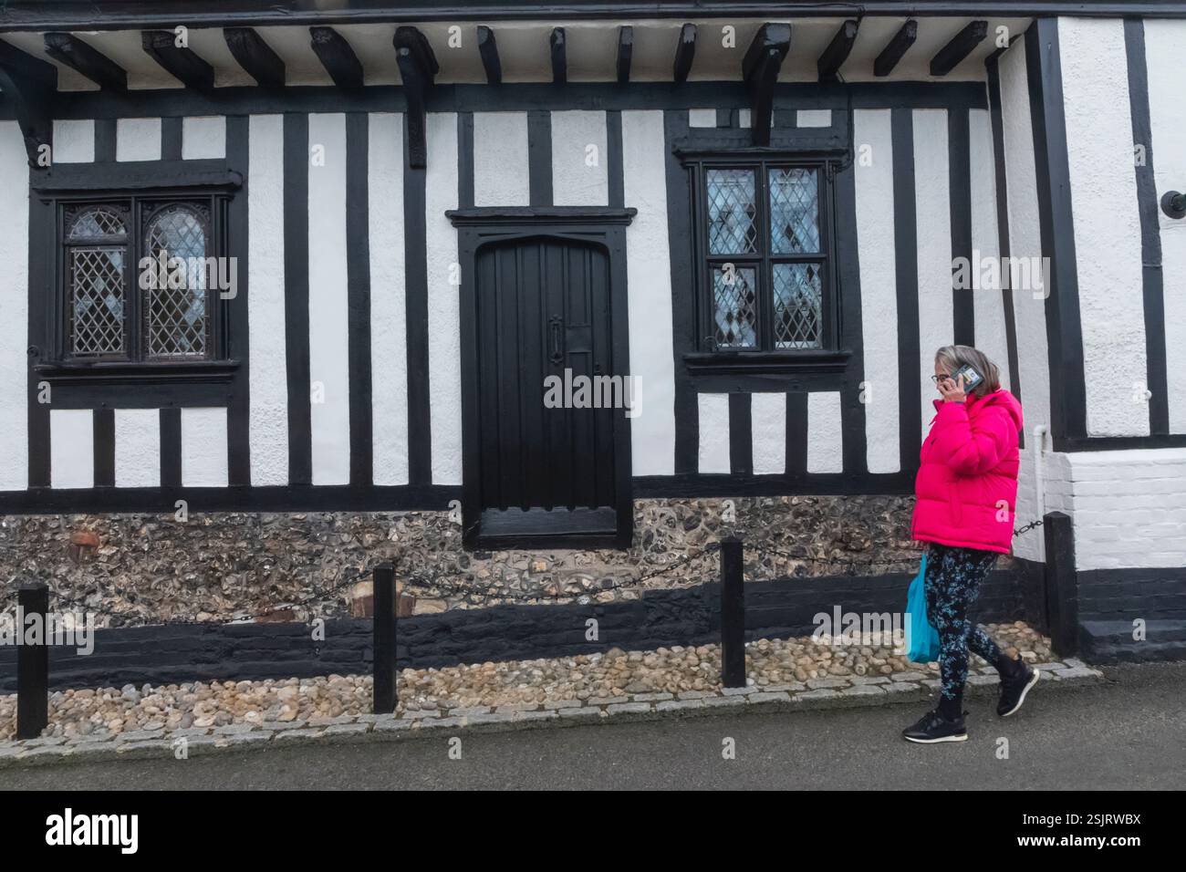 England, Kent, Wingham, The Historic Half Timbered Old Canonry Building ...