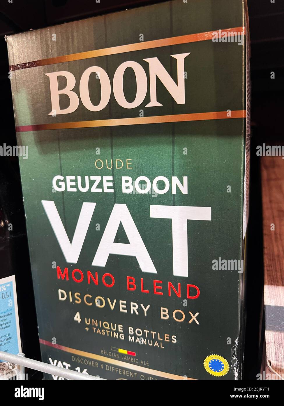 Kyiv, Ukraine - February 11, 2025: Unique Boon Oude Geuze VAT beers in ...