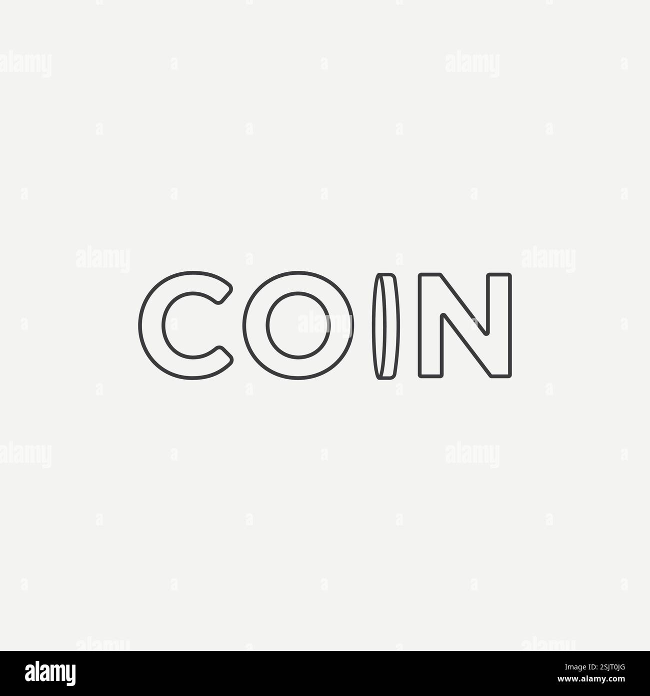 Coin icon logo design Black and White Stock Photos & Images - Alamy