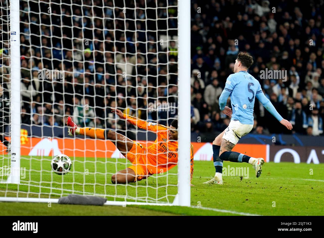 Real Madrid's Jude Bellingham scores their side's third goal of the ...