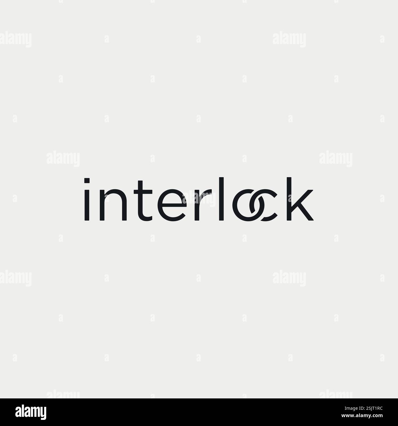 Vector interlock text logo design Stock Vector Image & Art - Alamy