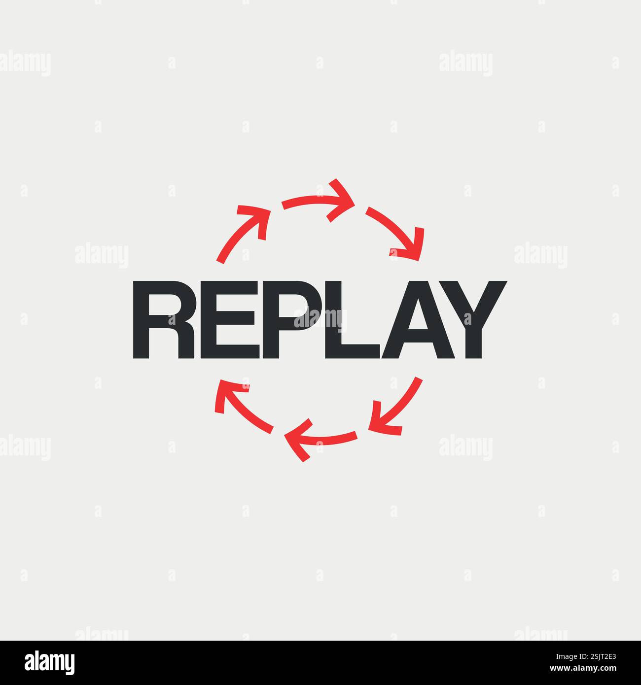 Vector replay text logo design Stock Vector Image & Art - Alamy