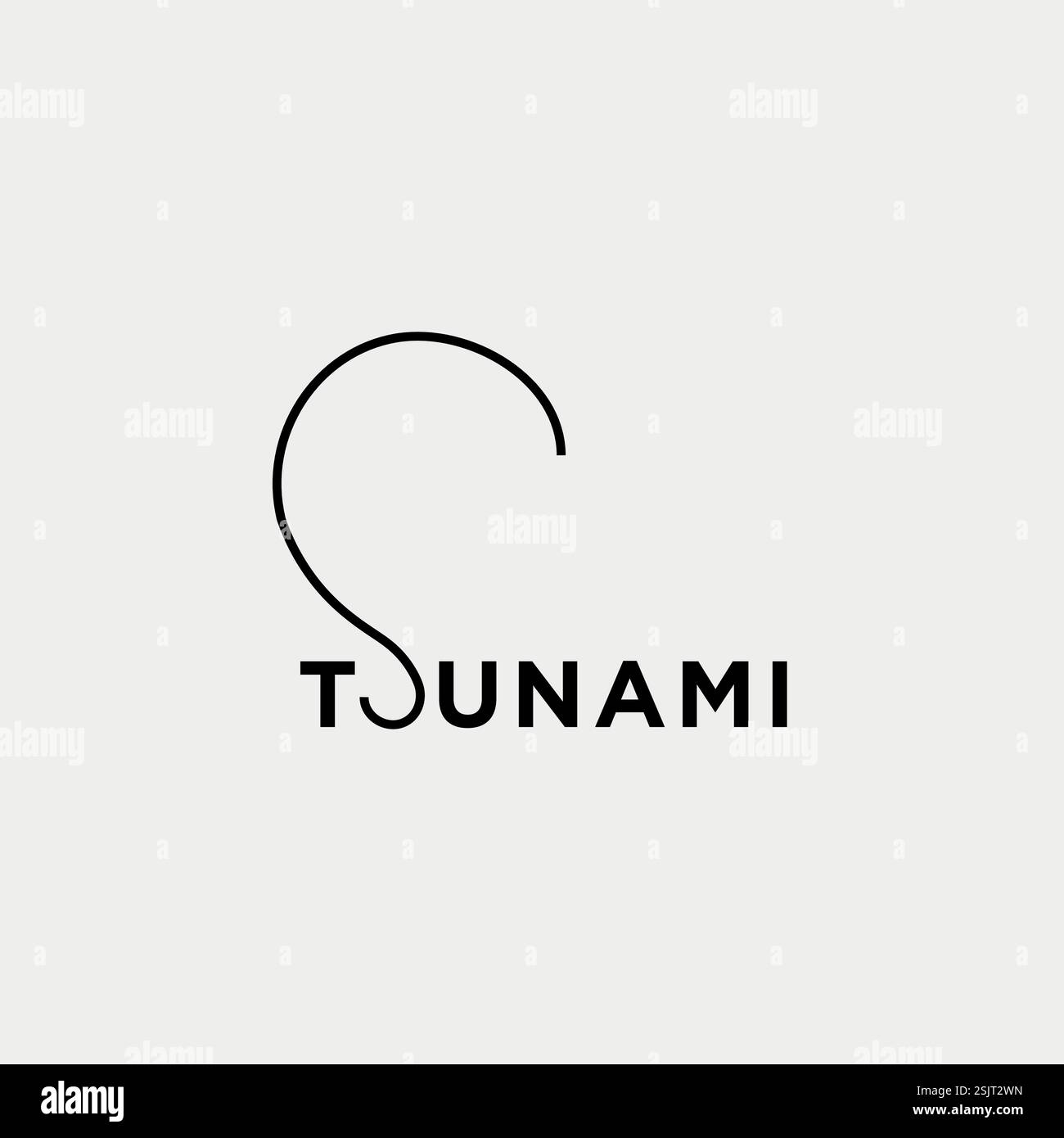 Vector tsunami text logo design Stock Vector Image & Art - Alamy