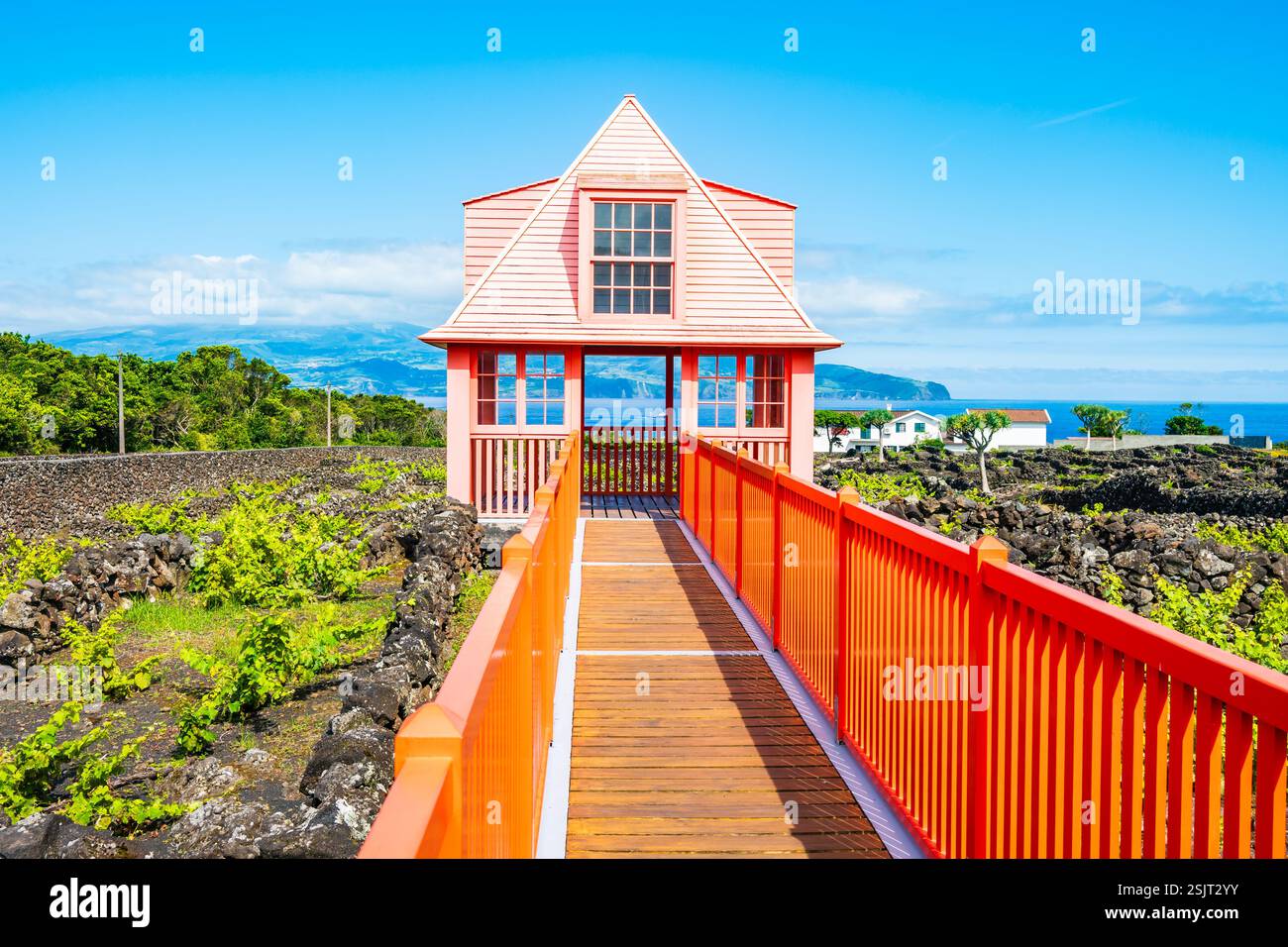 Historic traditional building in pagoda style in vineyard culture on ...