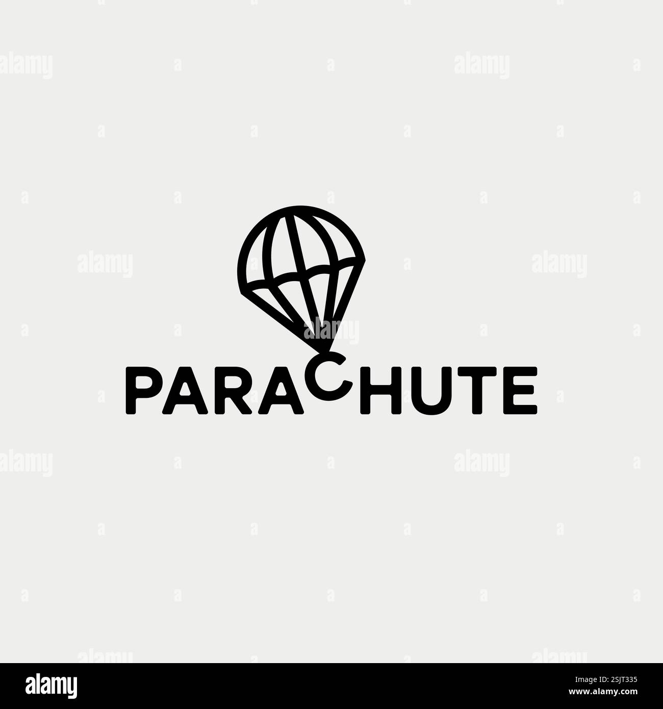 Vector parachute minimal text logo design Stock Vector Image & Art - Alamy