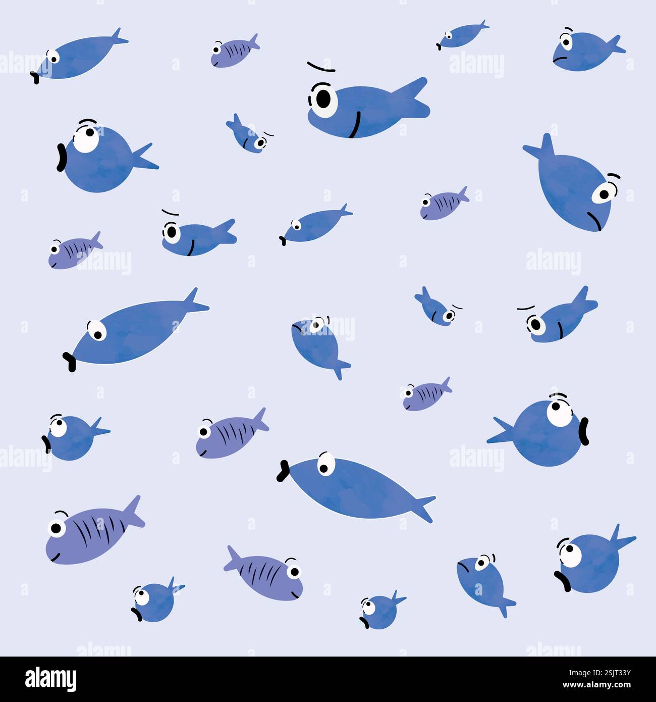 Vector illustration of cute fish cartoon Stock Vector Image & Art - Alamy