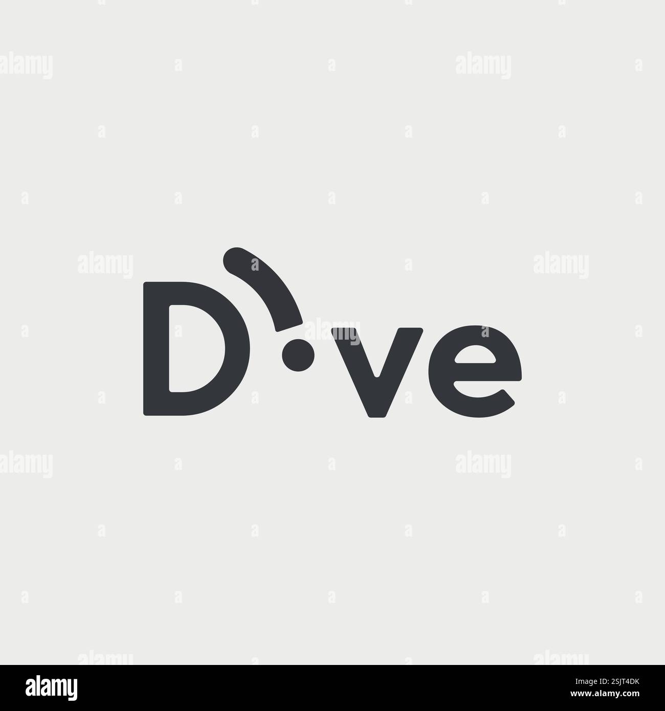 Vector dive minimal text logo design Stock Vector Image & Art - Alamy