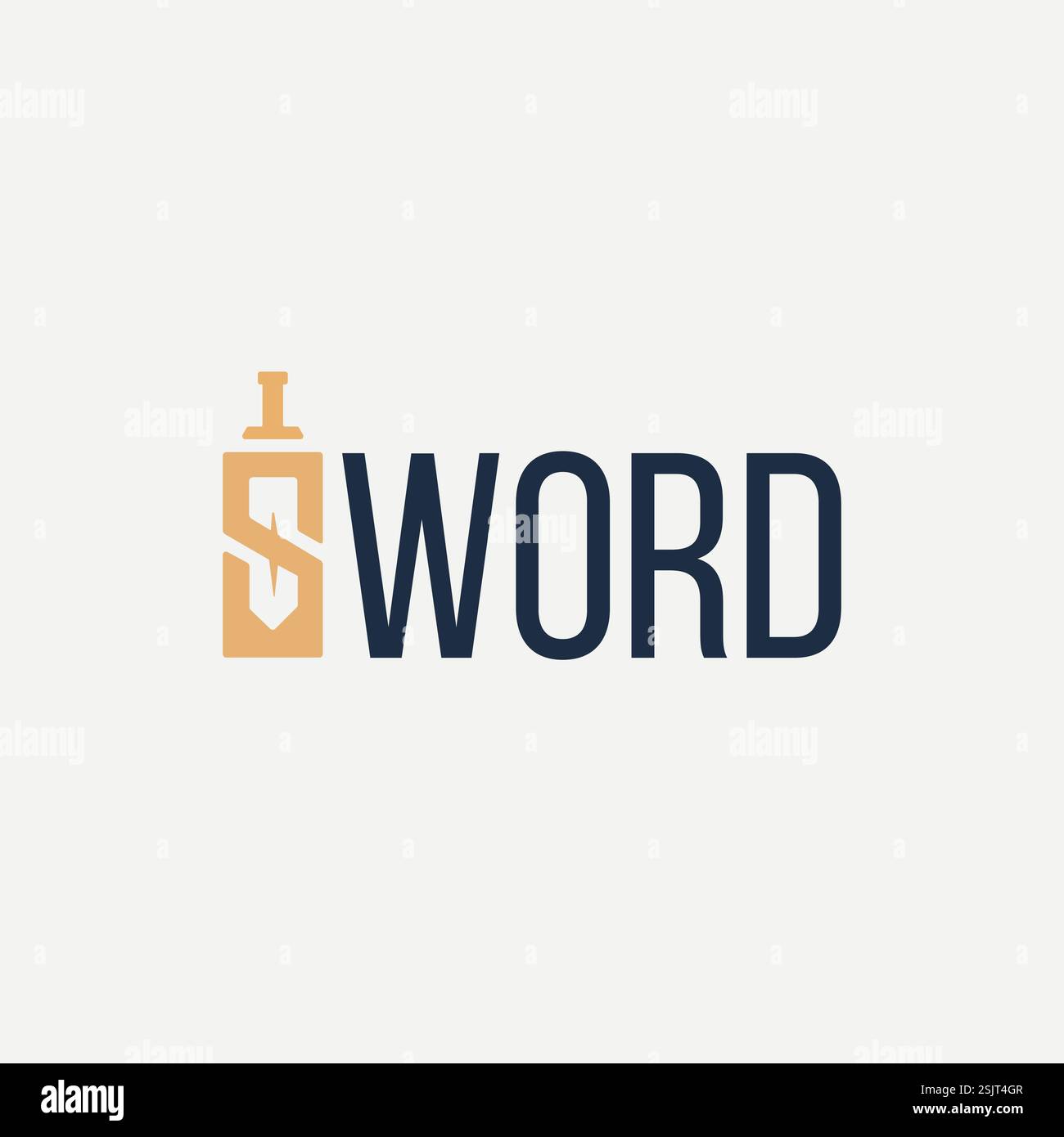 Vector sword minimal text logo design Stock Vector Image & Art - Alamy