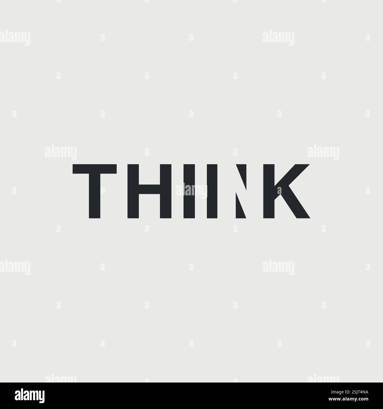 Vector think minimal text logo design Stock Vector Image & Art - Alamy