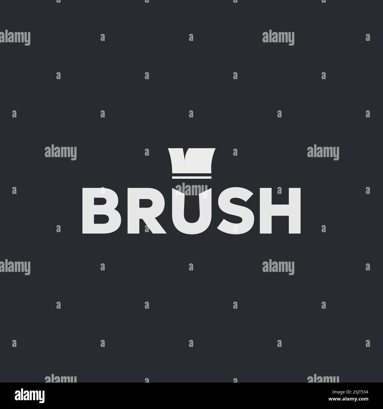 Vector brush minimal text logo design Stock Vector Image & Art - Alamy