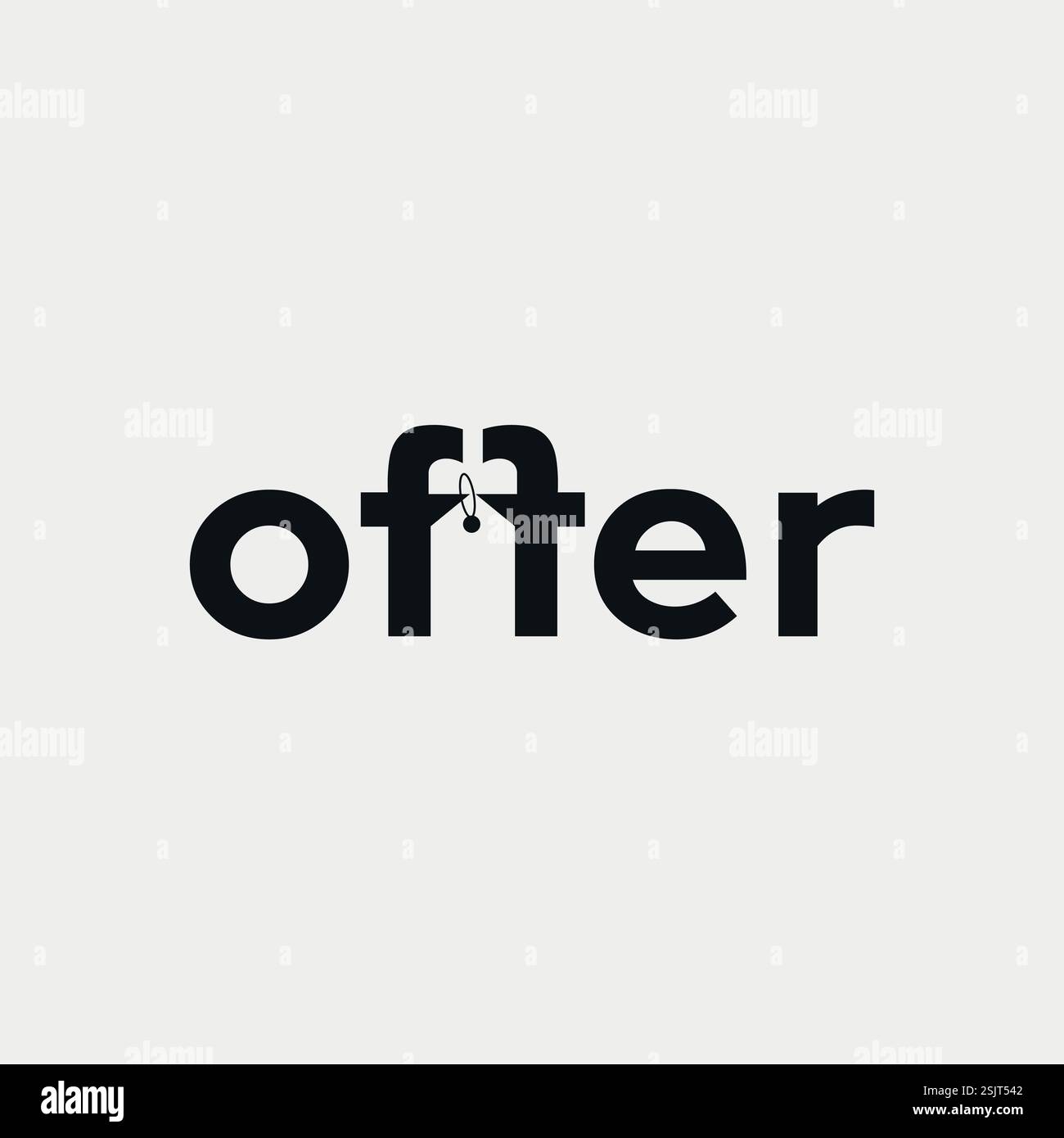 Vector offer minimal text logo design Stock Vector Image & Art - Alamy