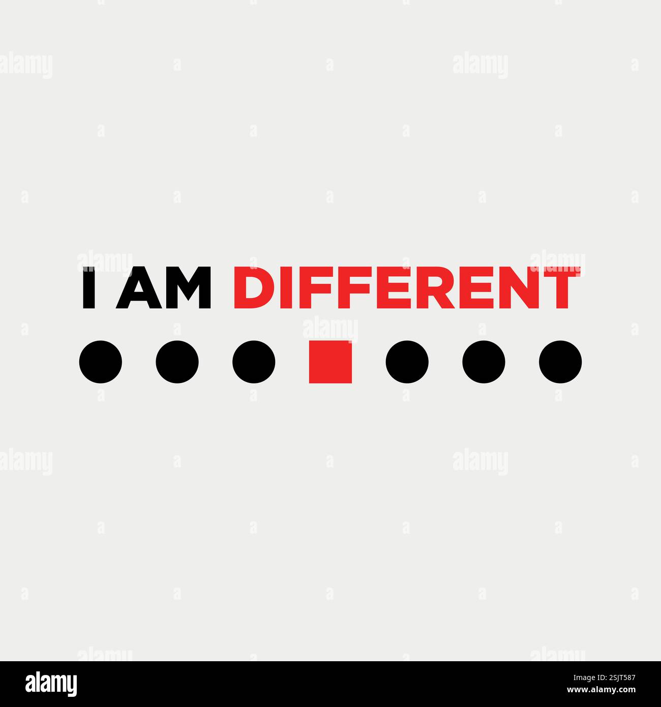 I am different text design Stock Vector Image & Art - Alamy