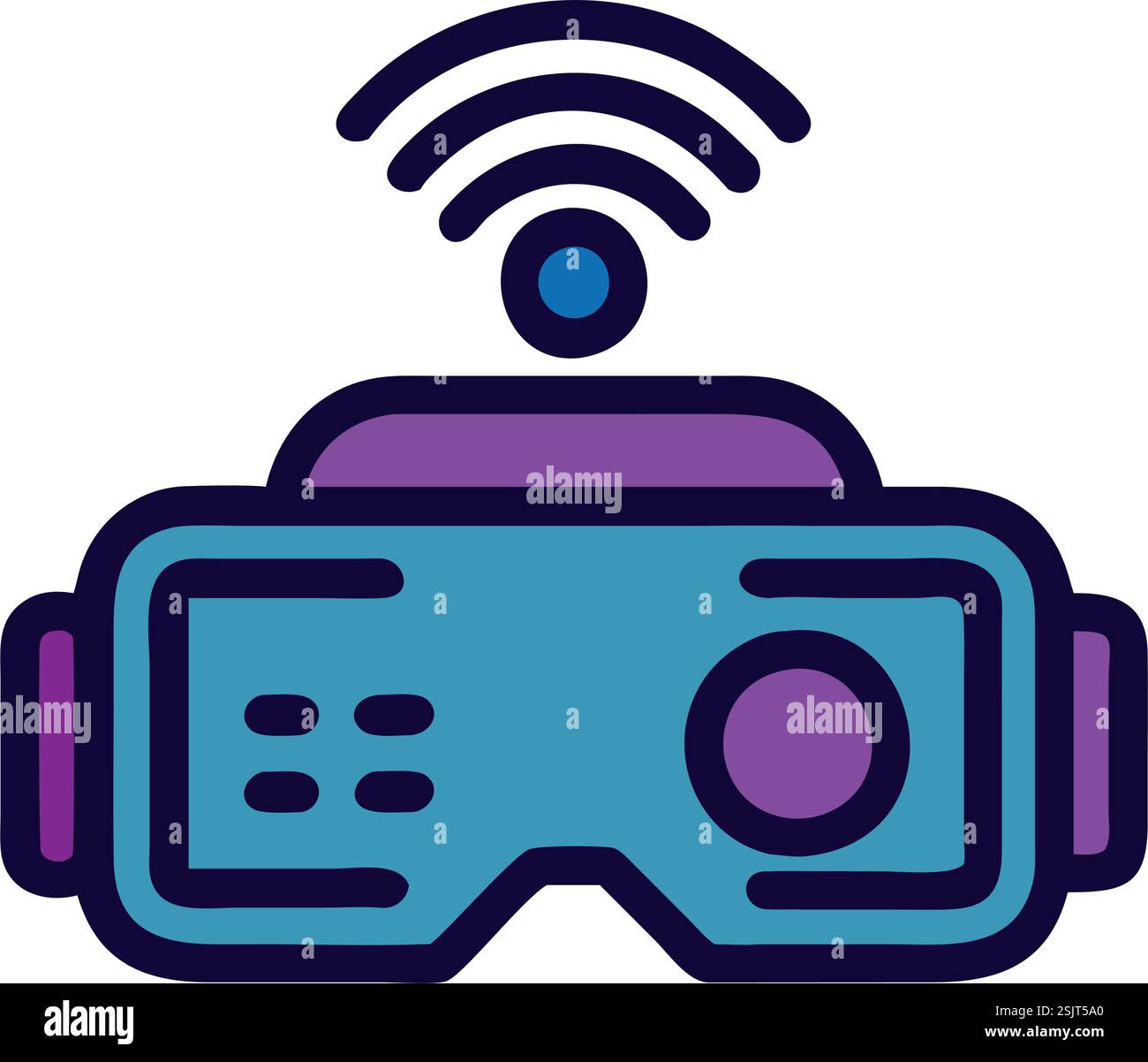 Virtual reality wireless headset Stock Vector Images - Alamy