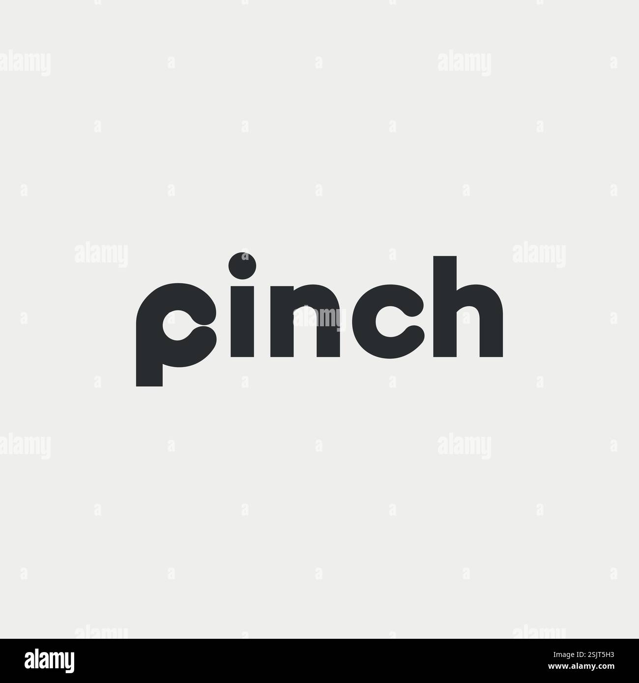 Vector pinch minimal text logo design Stock Vector Image & Art - Alamy