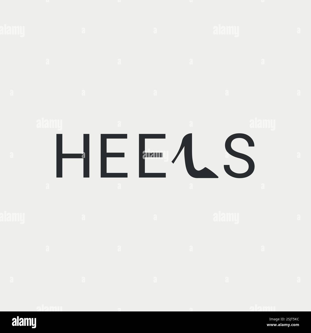 Vector heels minimal text logo design Stock Vector Image & Art - Alamy
