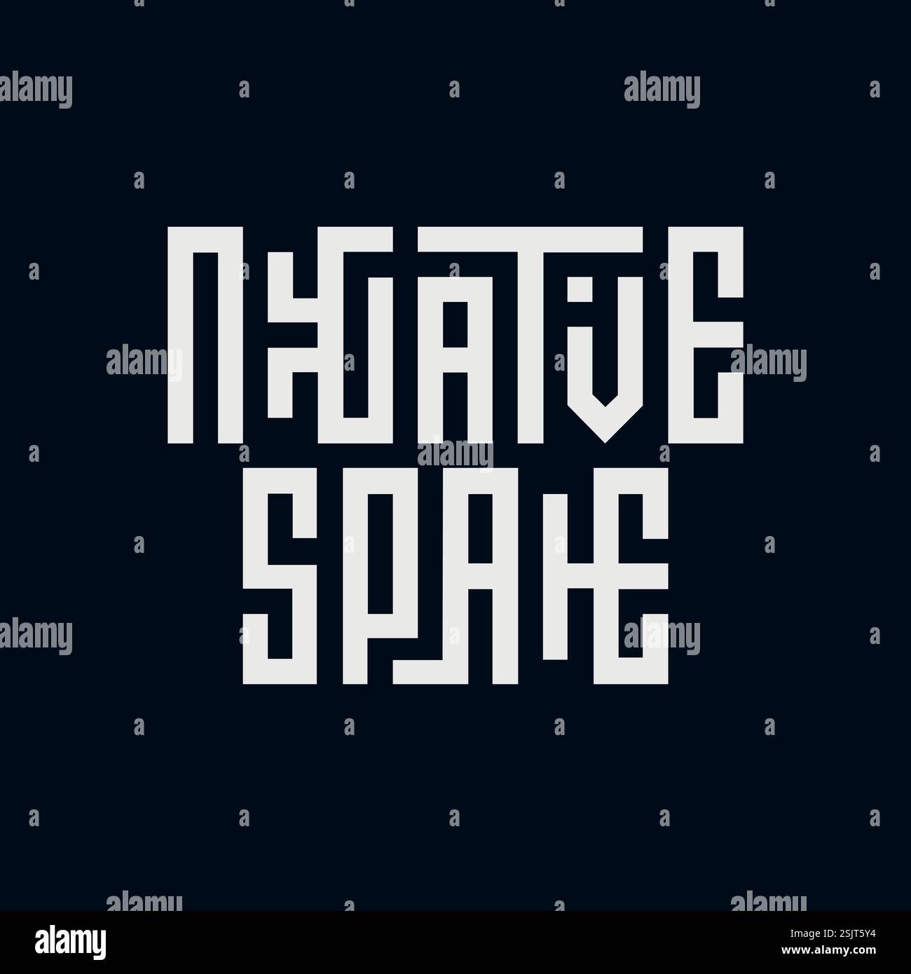 Vector negative space text design Stock Vector Image & Art - Alamy