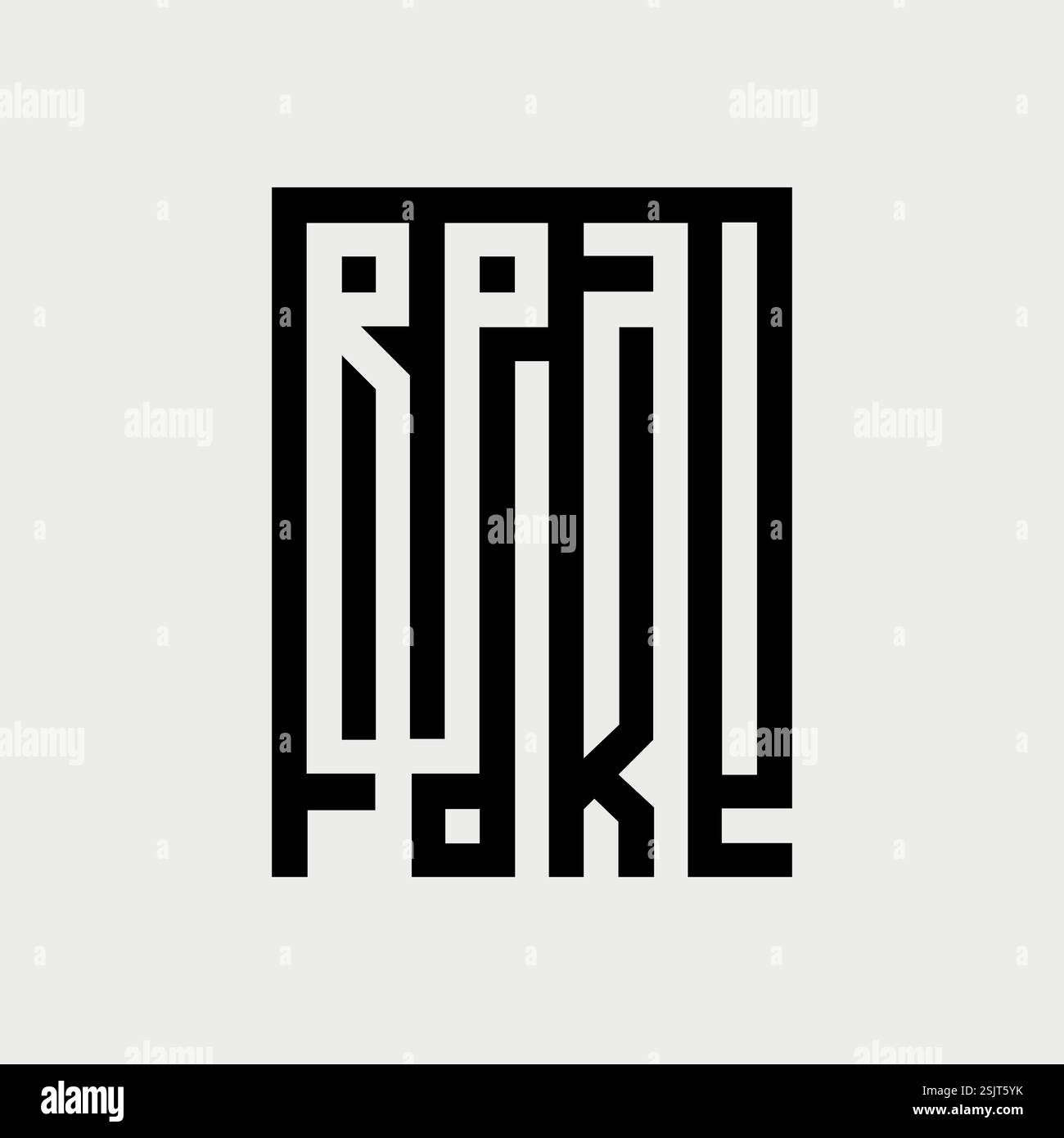 Vector real and fake text design Stock Vector Image & Art - Alamy