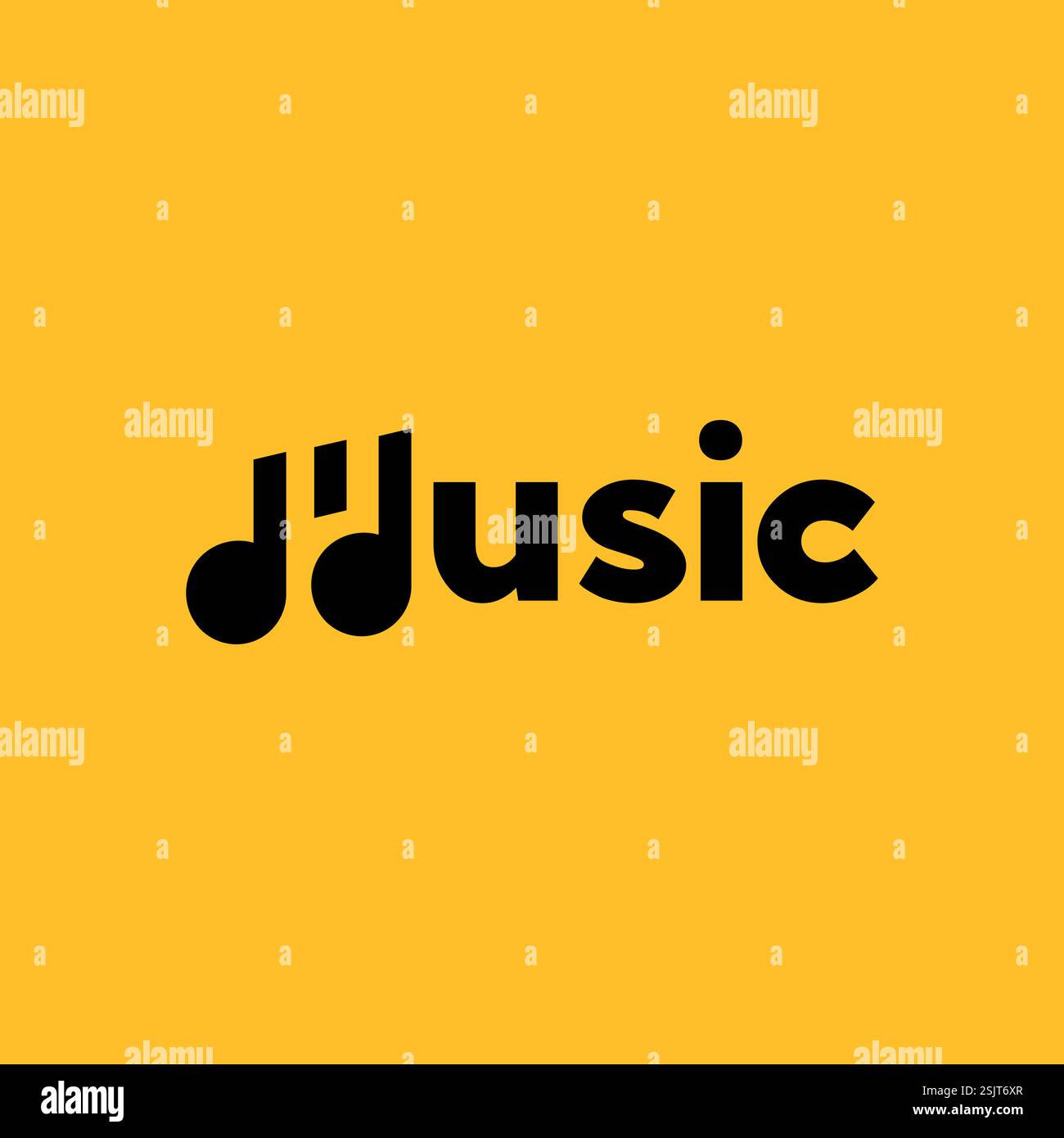 Vector music minimal text logo design Stock Vector Image & Art - Alamy