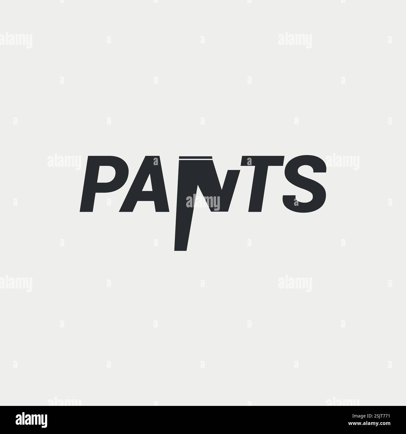 Vector pants minimal text logo design Stock Vector Image & Art - Alamy