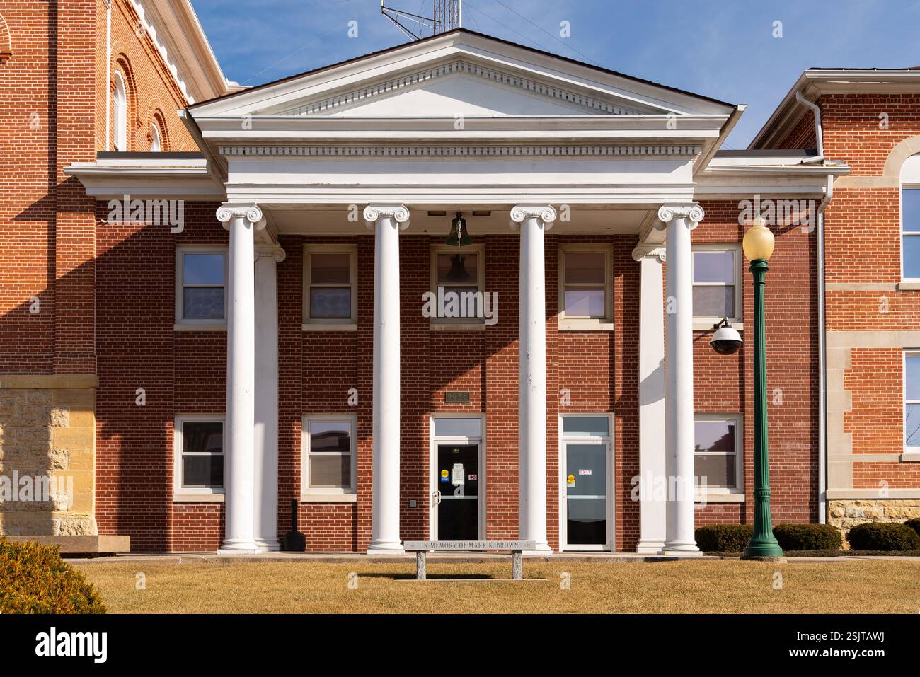Exterior of the historic Carroll County Courthouse in Mount Carroll ...