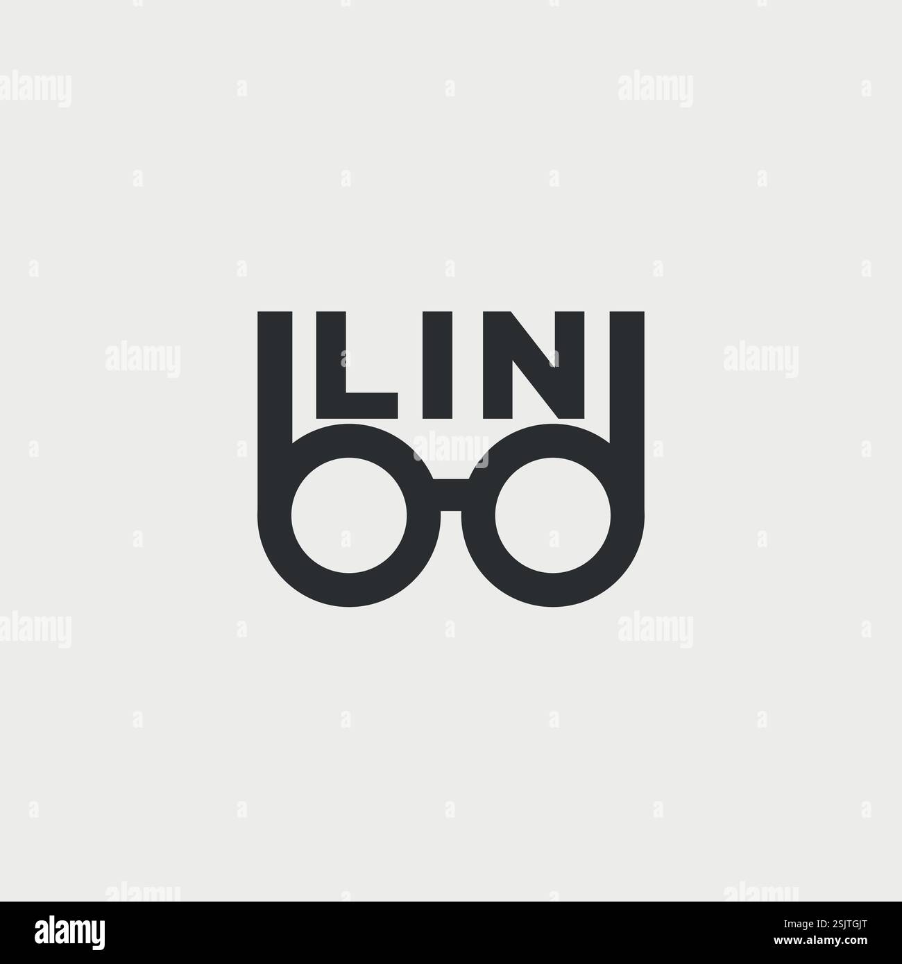 Vector blind minimal text logo design Stock Vector Image & Art - Alamy