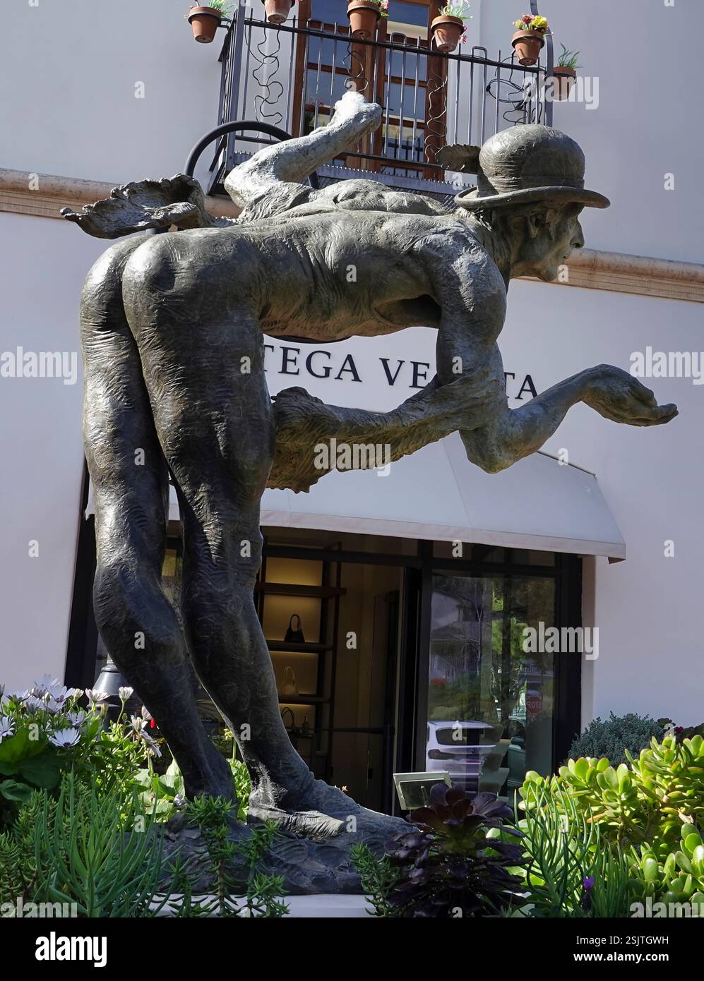 Carmel, California, USA - February 6th, 2025 The iconic ÒRainÓ bronze ...