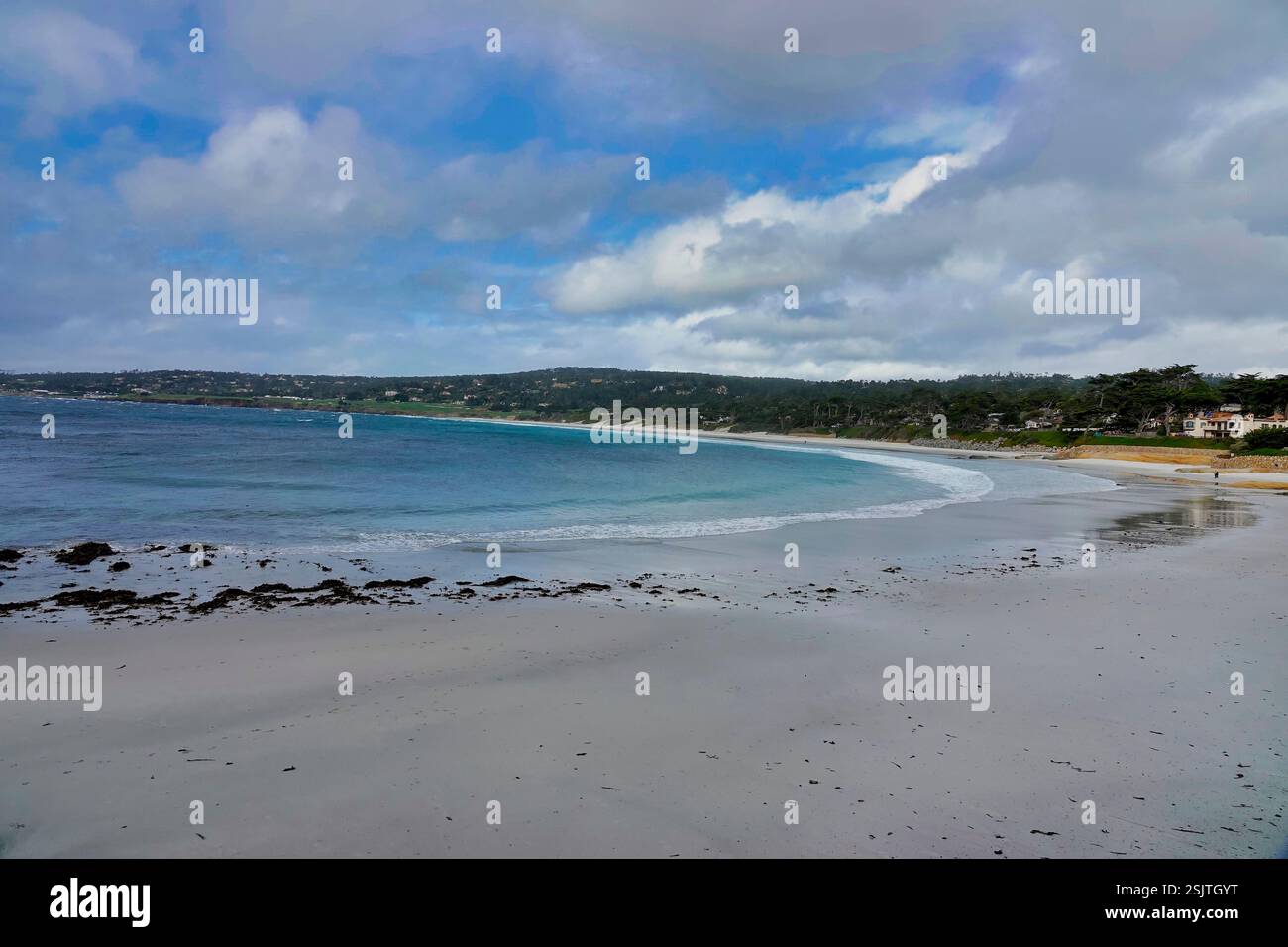 Carmel, California, USA - February 6th, 2025 Carmel Beach, looking to ...