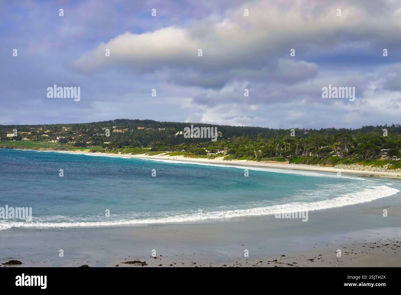 Carmel, California, USA - February 6th, 2025 Carmel Beach, looking to ...
