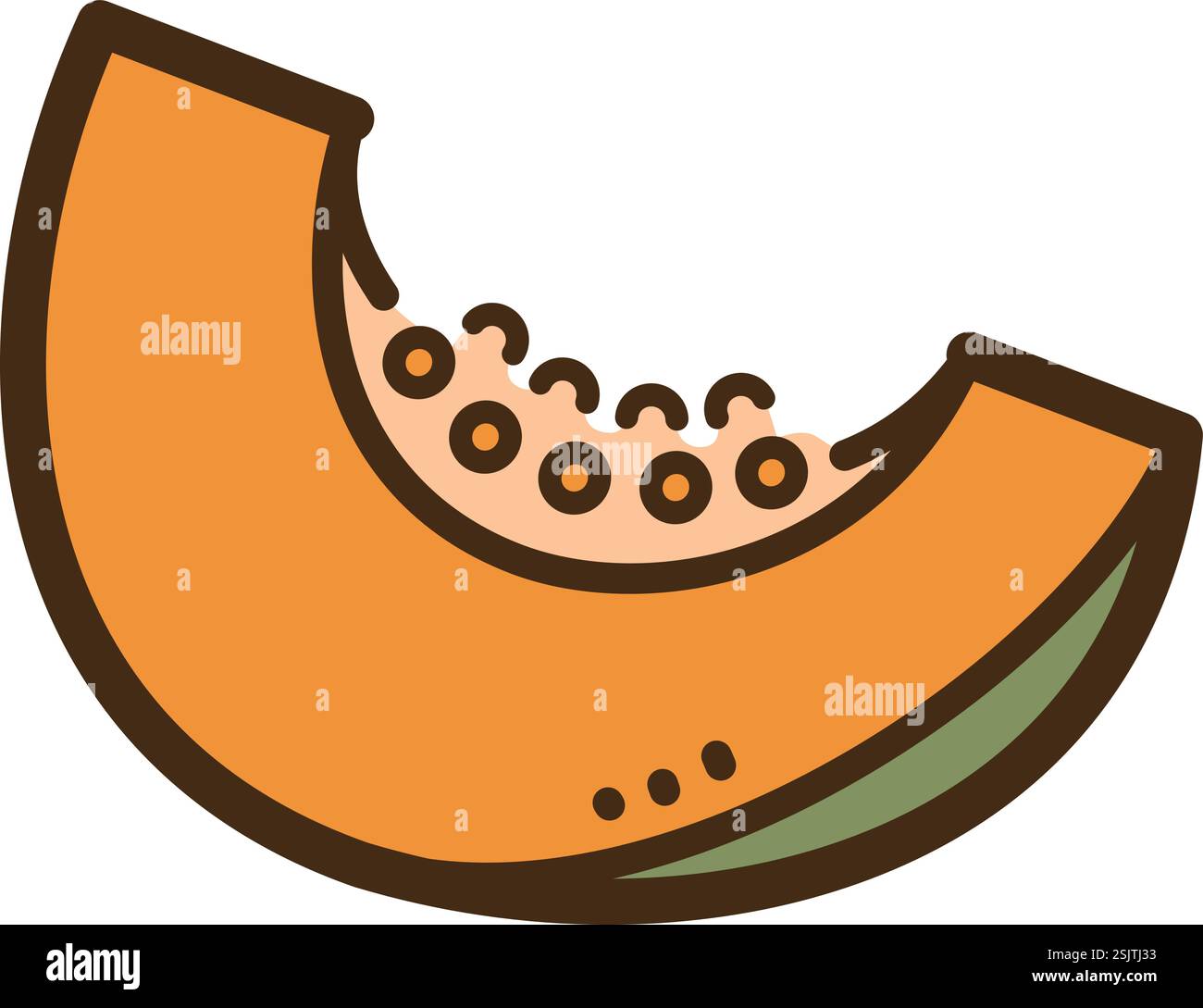 Papaya slice vector doodle illustration and graphic. Part of fruit ...