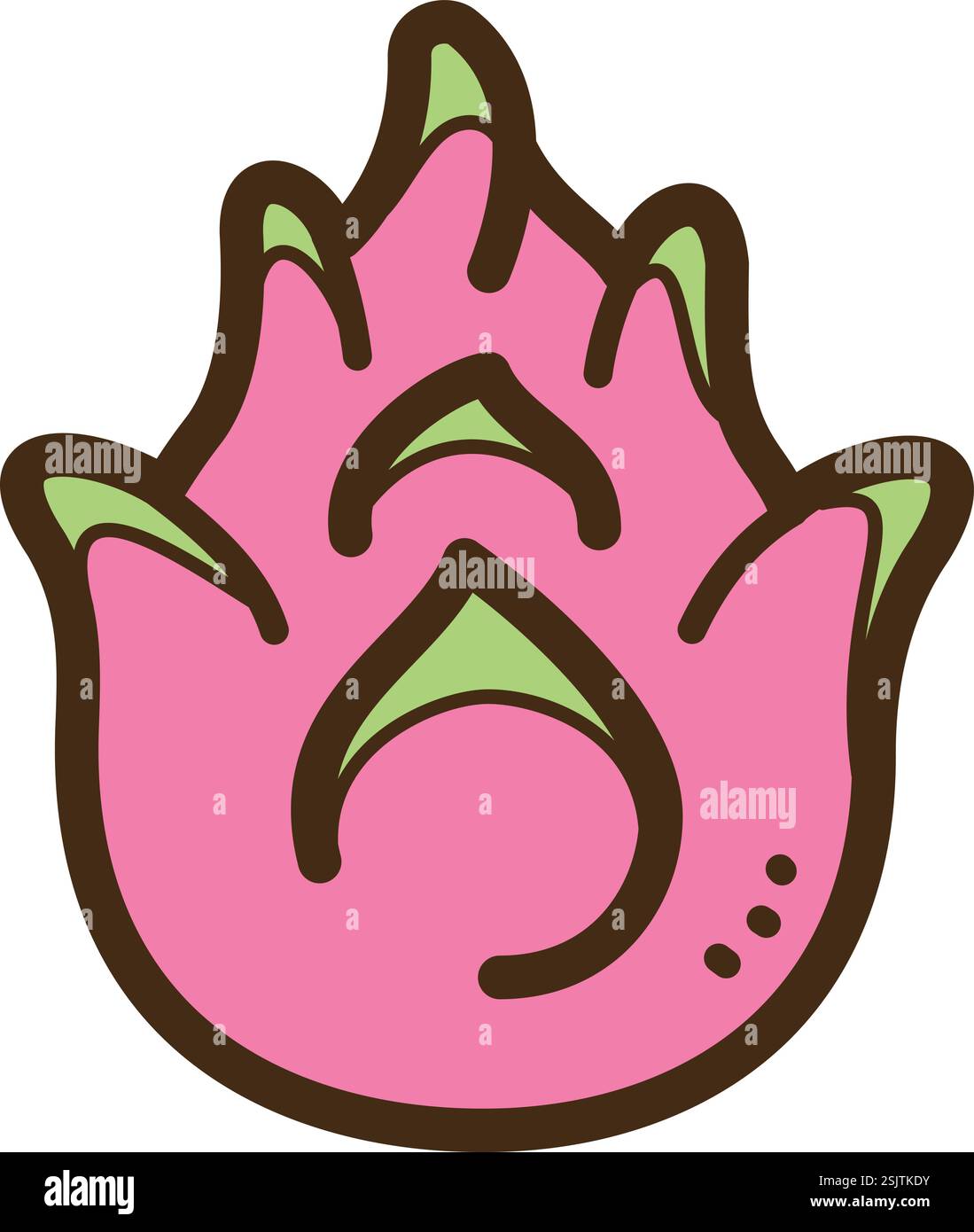 Pitaya vector doodle illustration and graphic. Part of fruits category ...