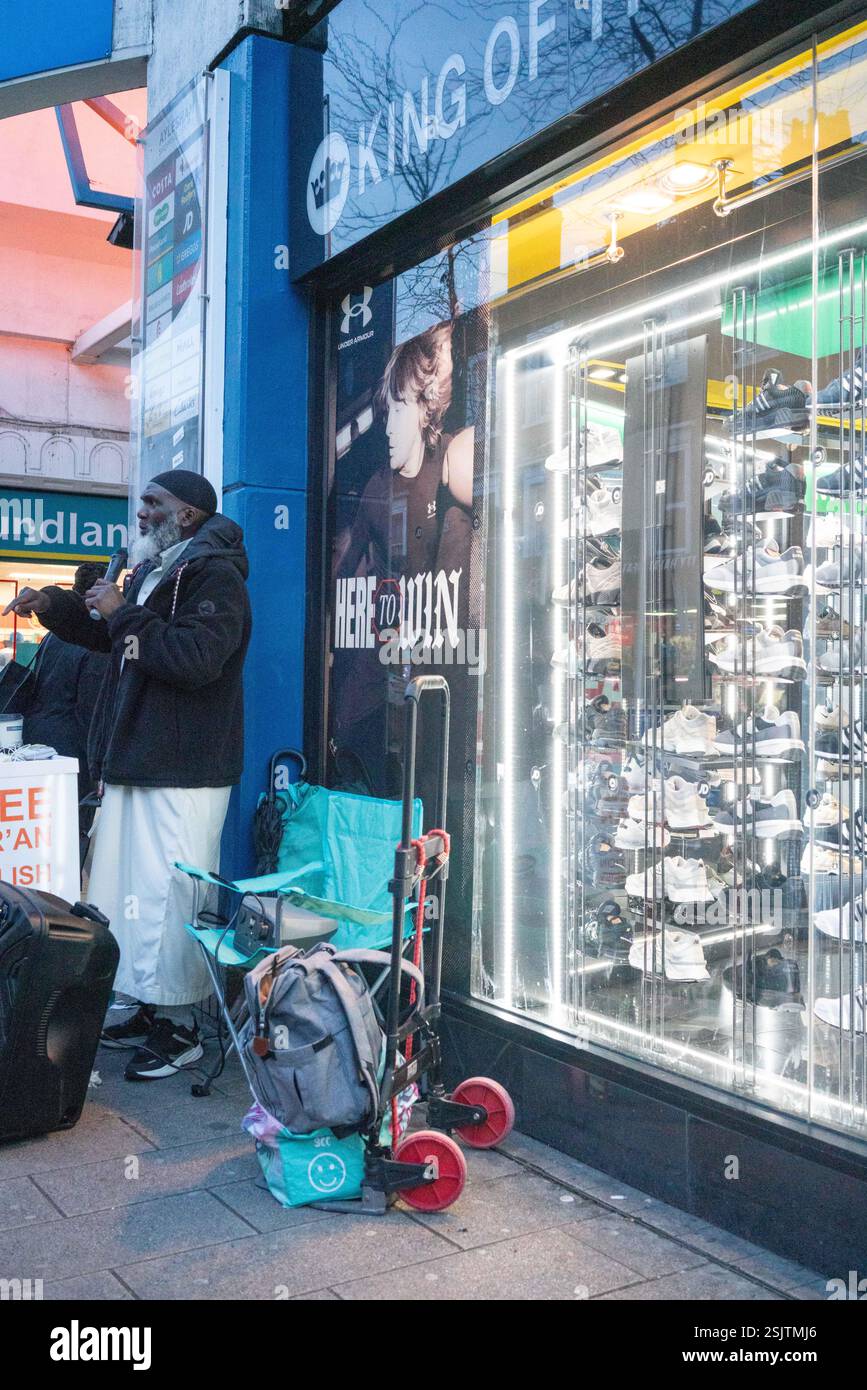 Muslim preacher in south London street Stock Photo - Alamy