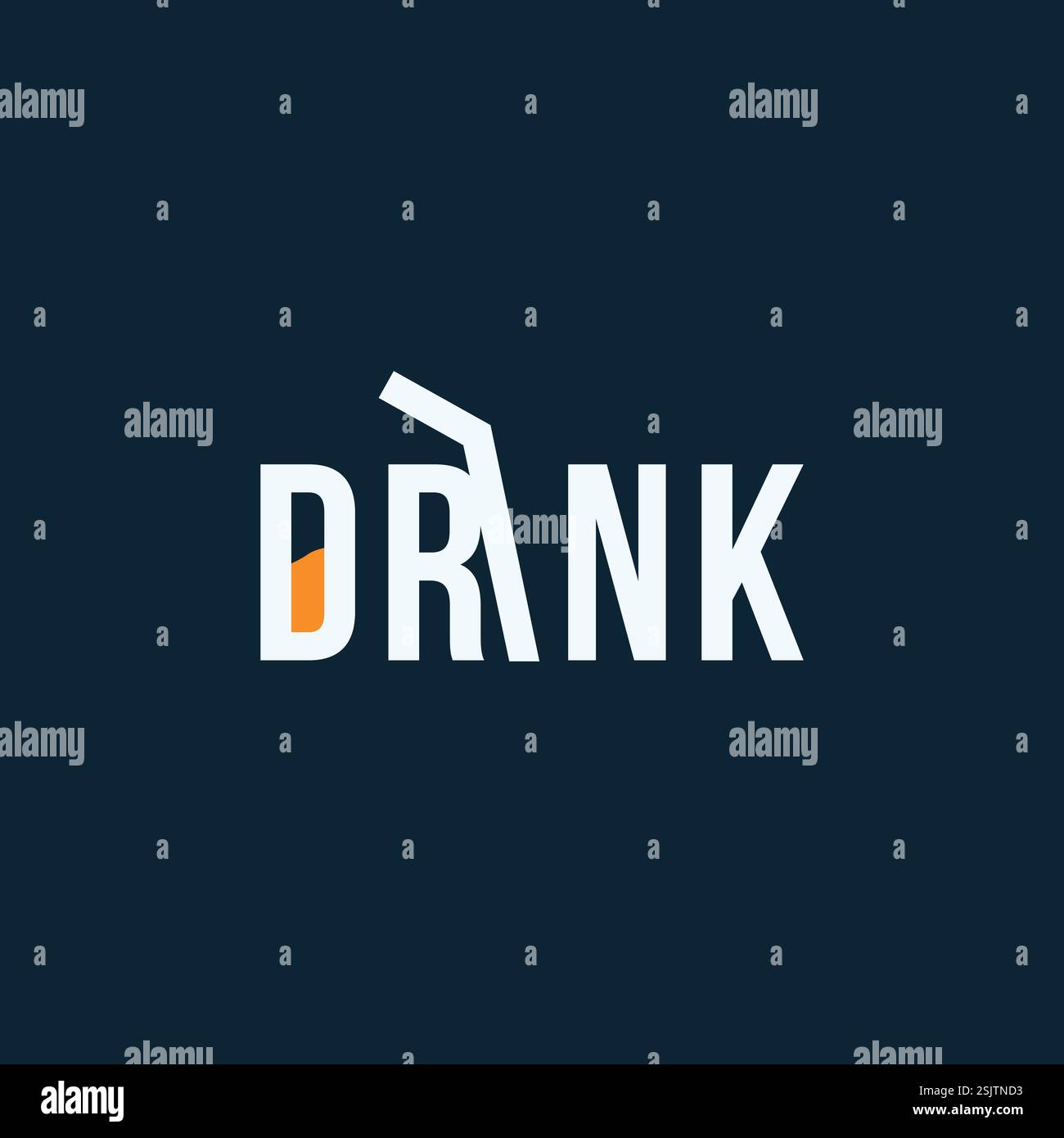 Vector drink minimal text logo design Stock Vector Image & Art - Alamy