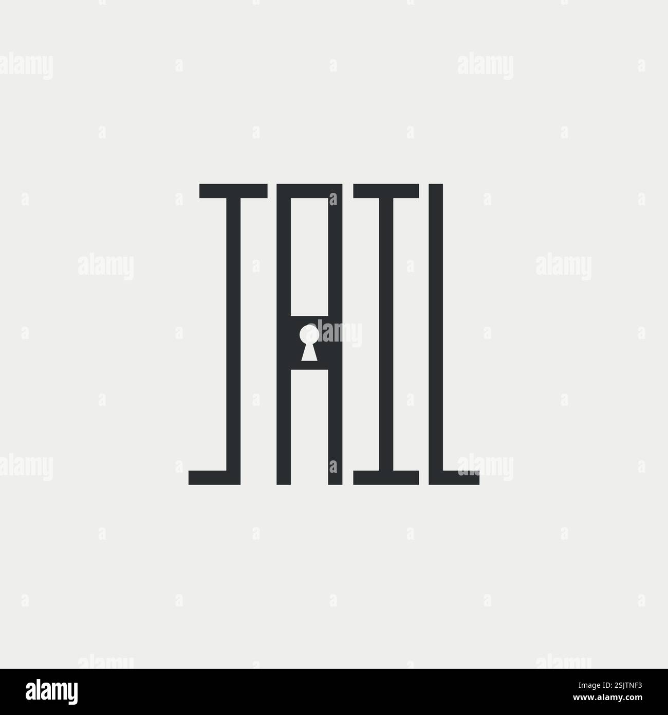 Vector jail minimal text logo design Stock Vector Image & Art - Alamy