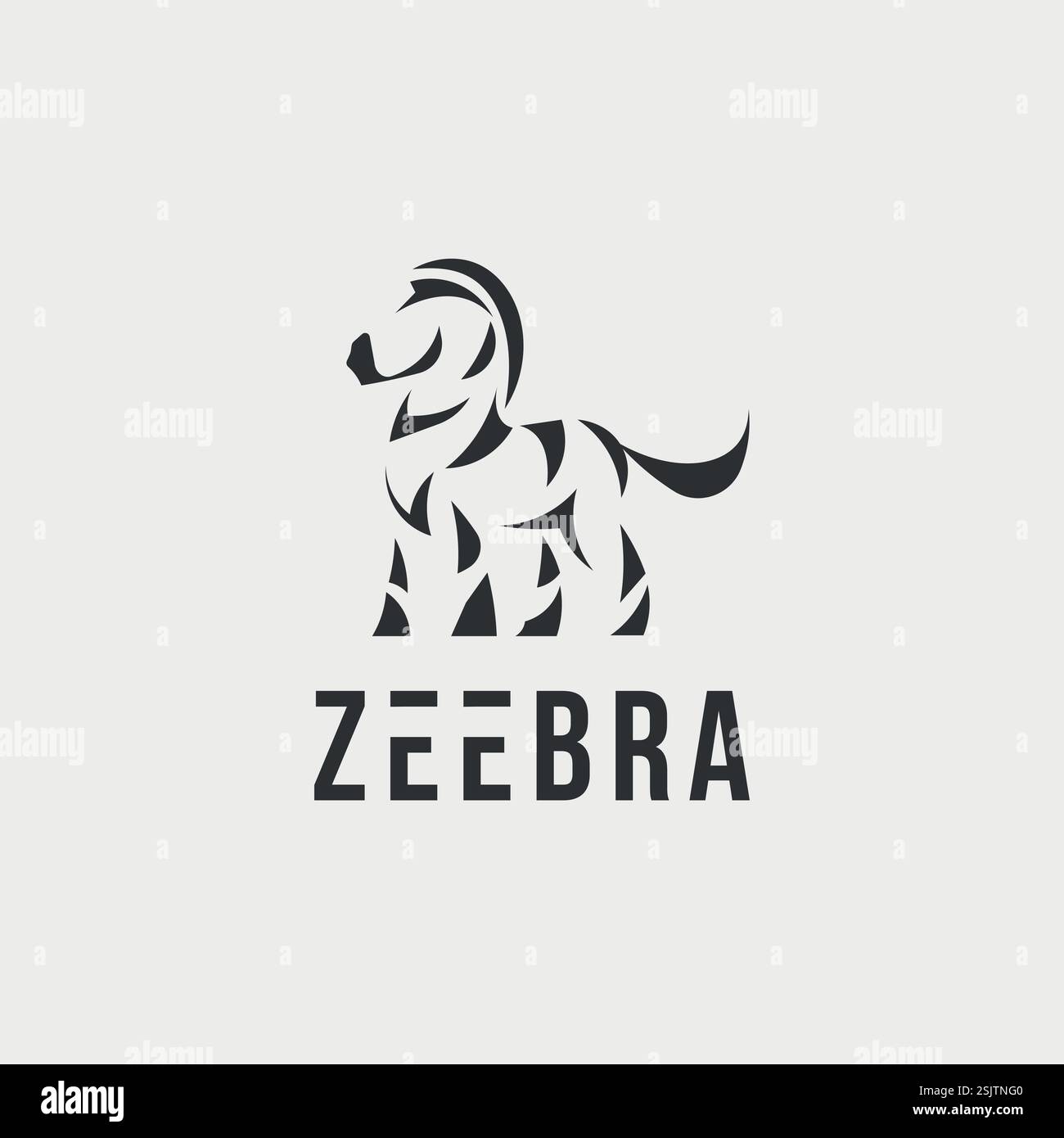 Vector zebra minimal text logo design Stock Vector Image & Art - Alamy