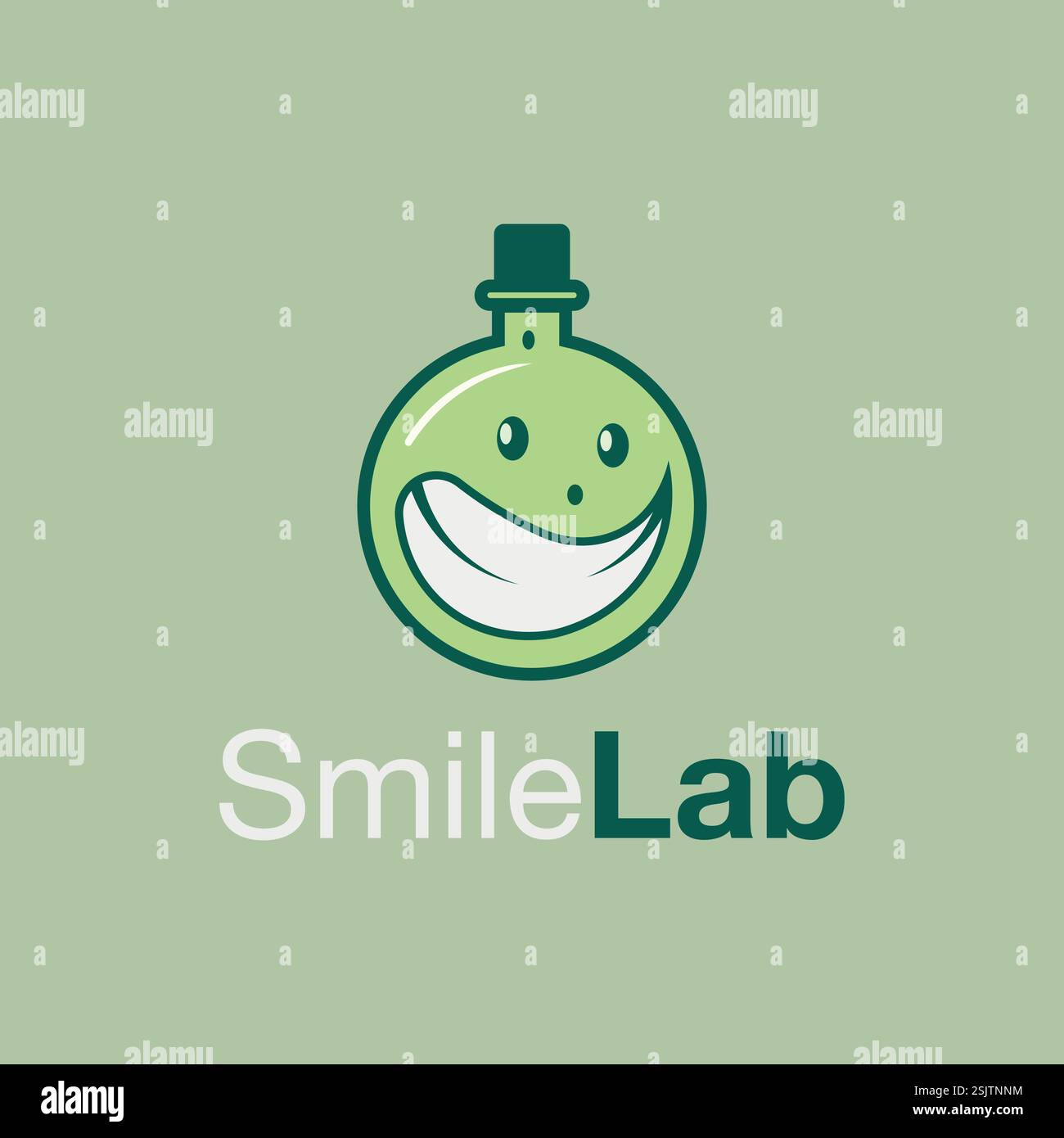 Vector smile lab minimal text logo design Stock Vector Image & Art - Alamy