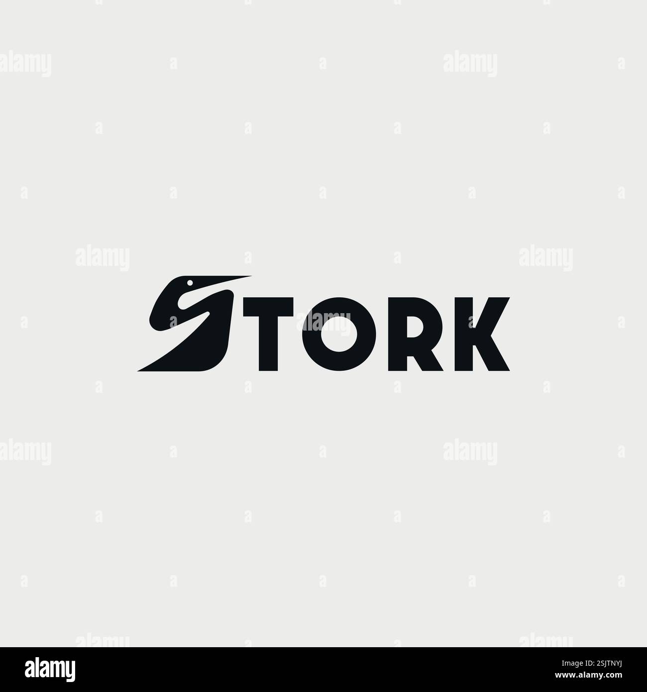 Vector stork minimal text logo design Stock Vector Image & Art - Alamy