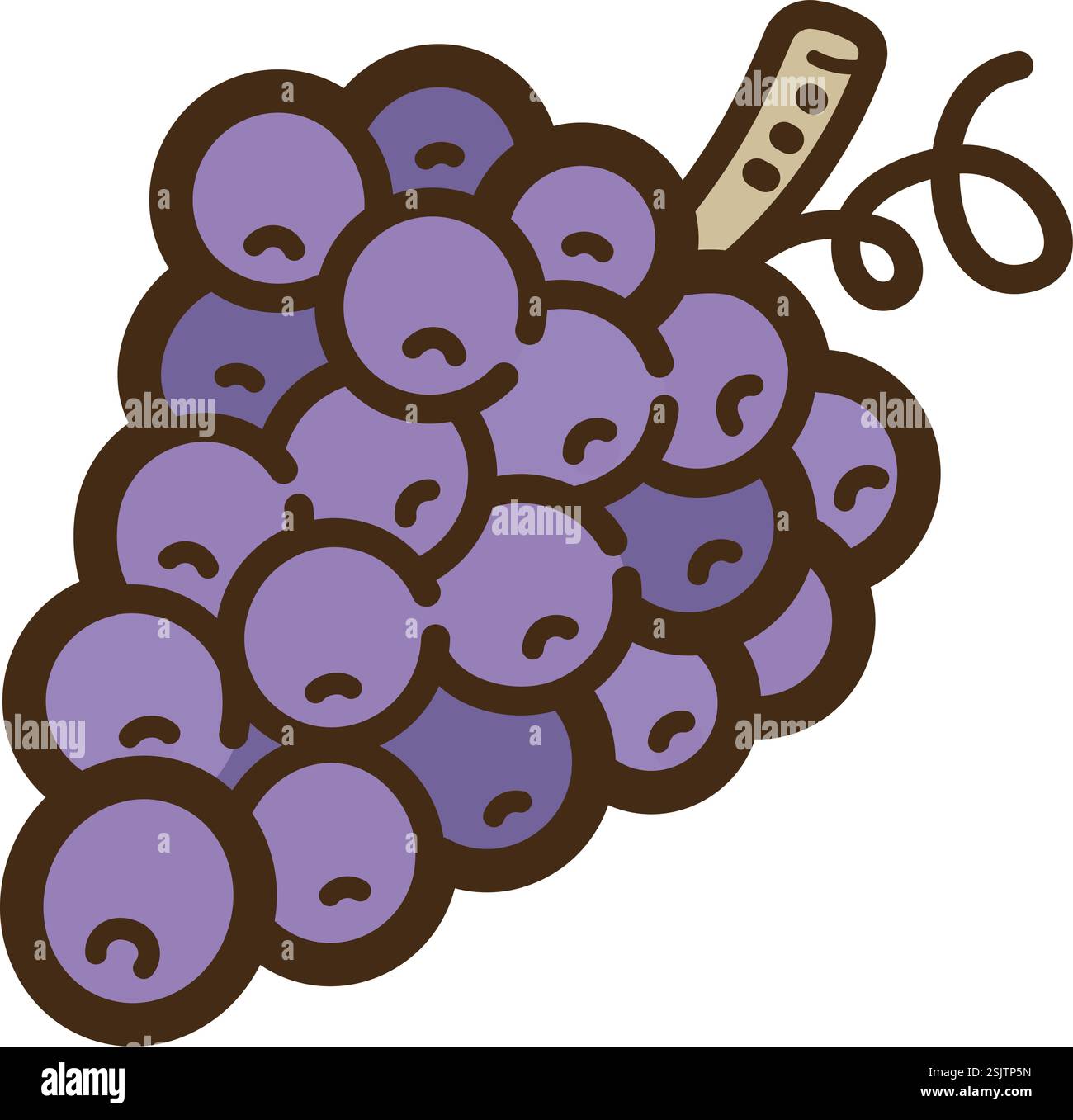 Grapes vector doodle illustration and graphic. Part of fruits category ...