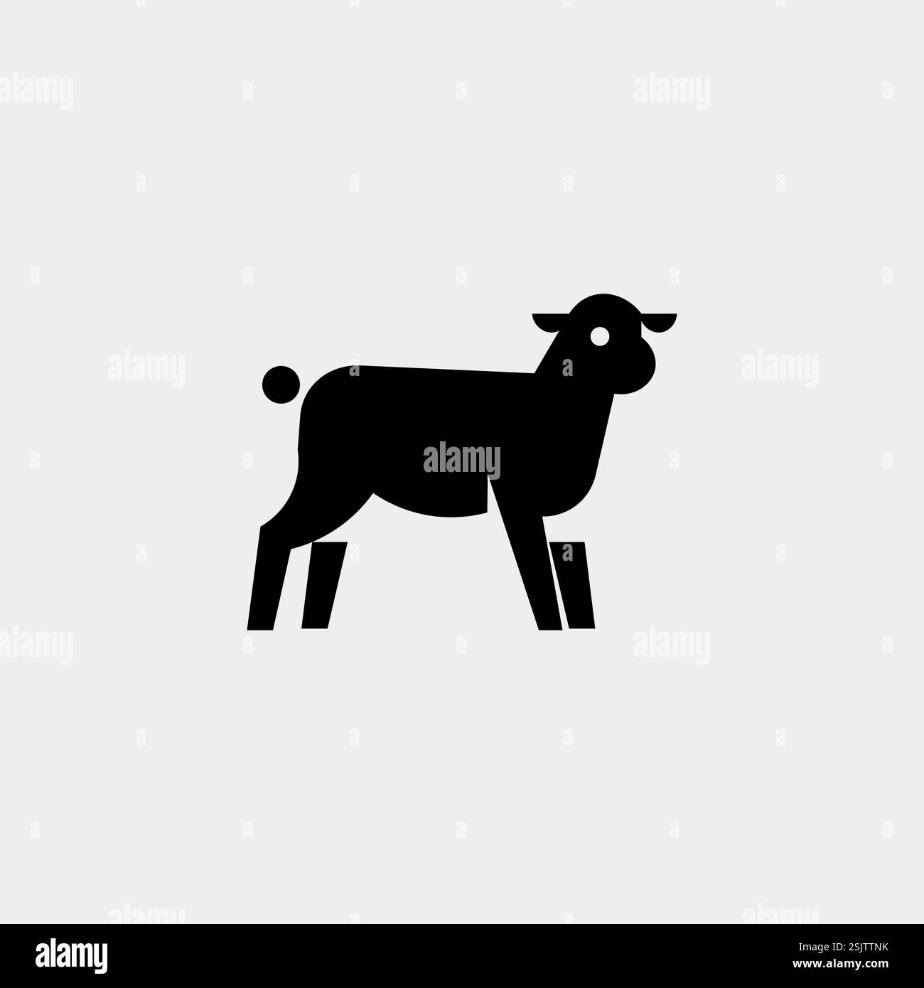 Vector illustration of cute lamb cartoon logo Stock Vector Image & Art ...