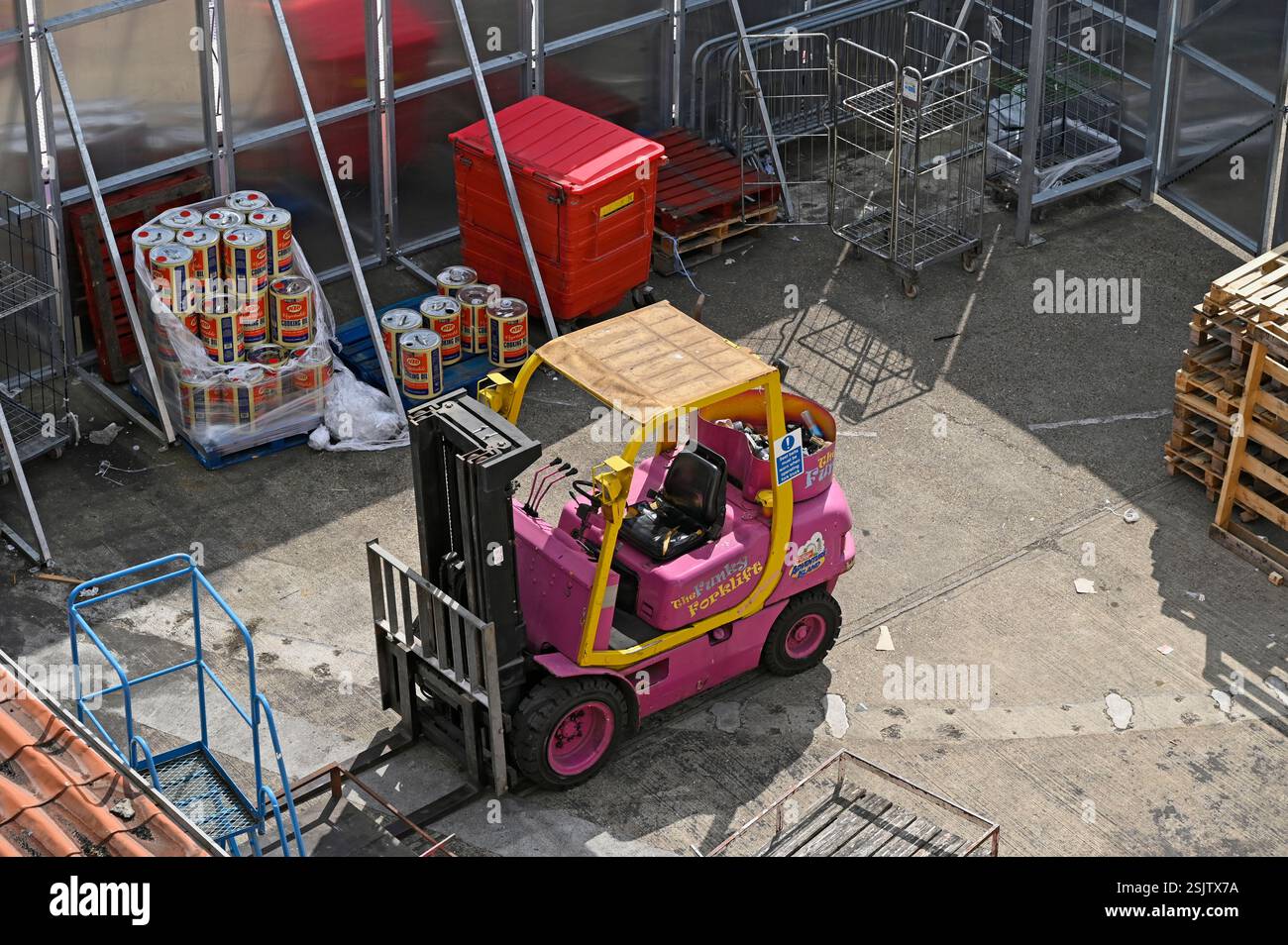 The Funky Fork Lift Truck at Adventure Island on the west side of the ...