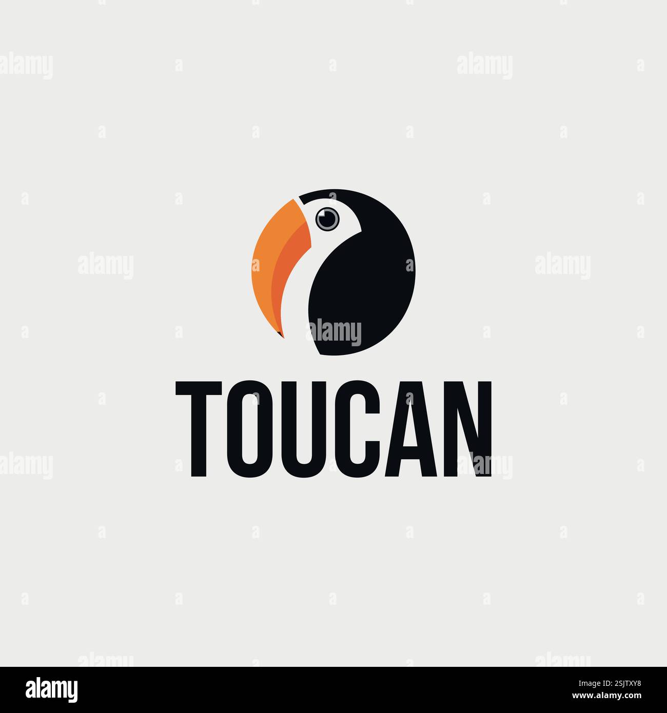 Vector illustration of cute toucan cartoon logo Stock Vector Image ...