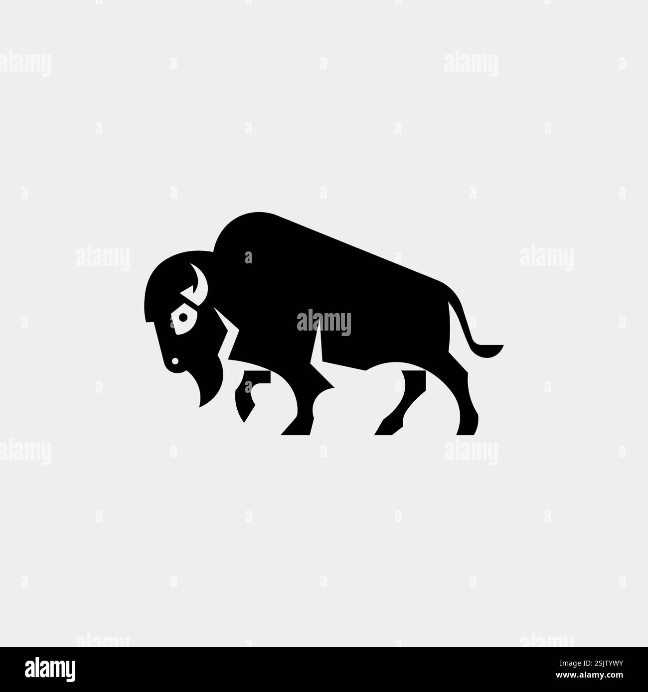 Vector illustration of cute bison cartoon Stock Vector Image & Art - Alamy
