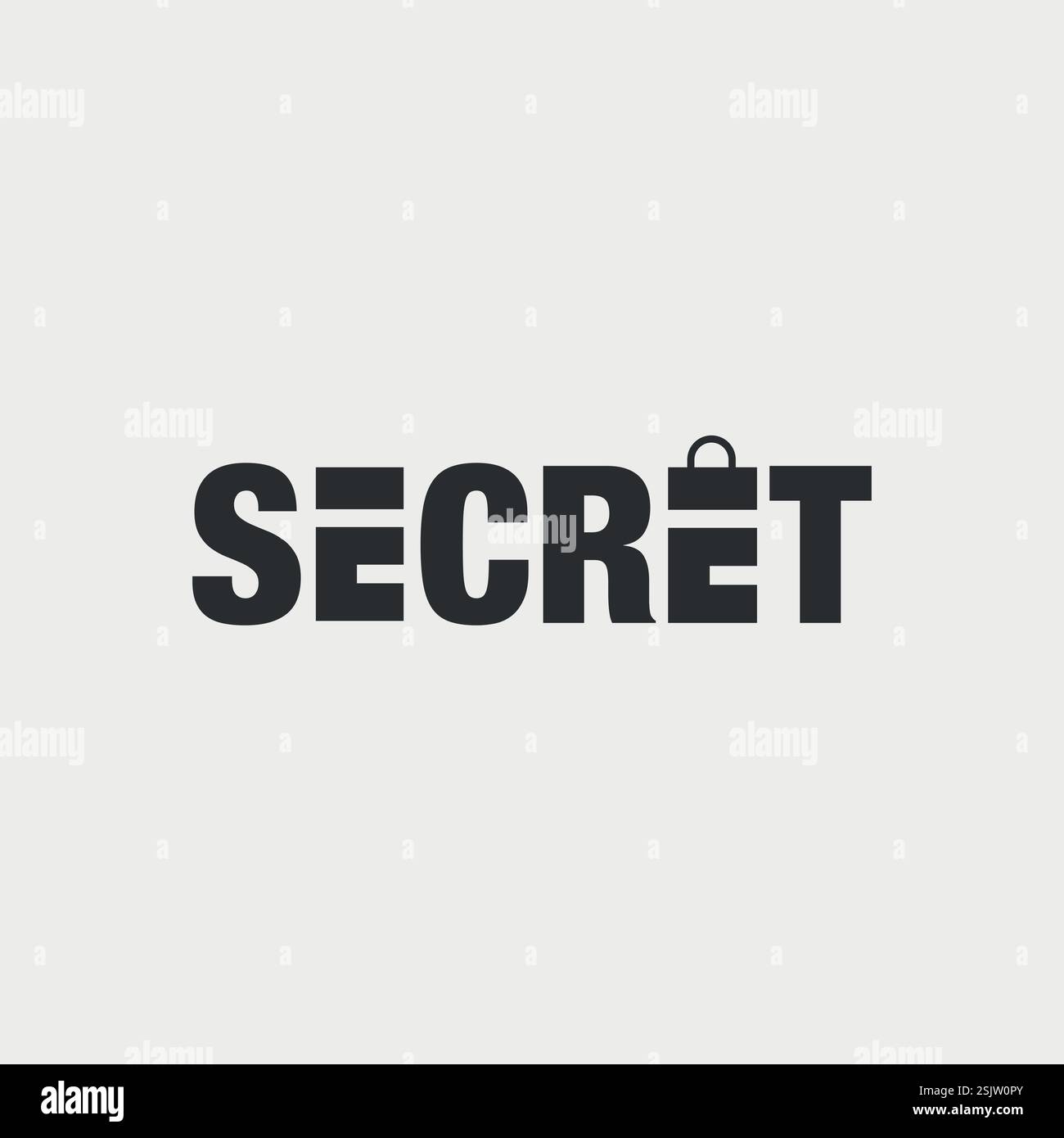 Vector secret minimal text logo design Stock Vector Image & Art - Alamy