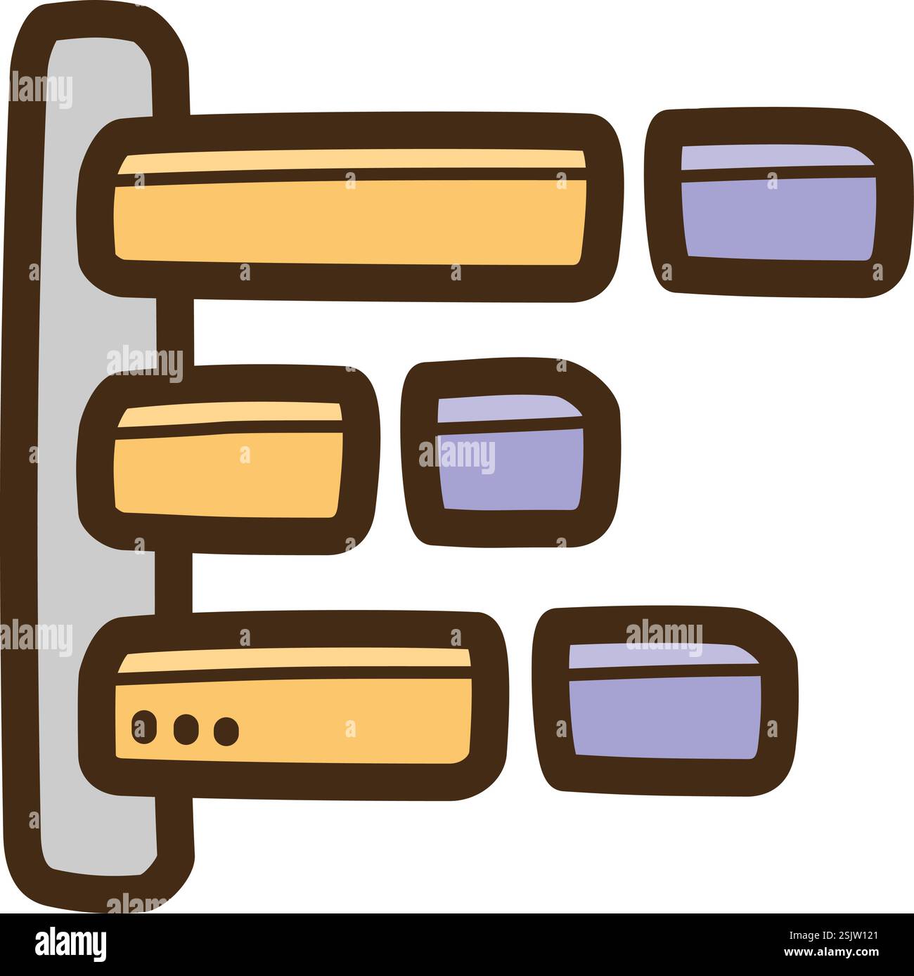 Stacked bar graph vector doodle illustration and graphic. Part of graph ...