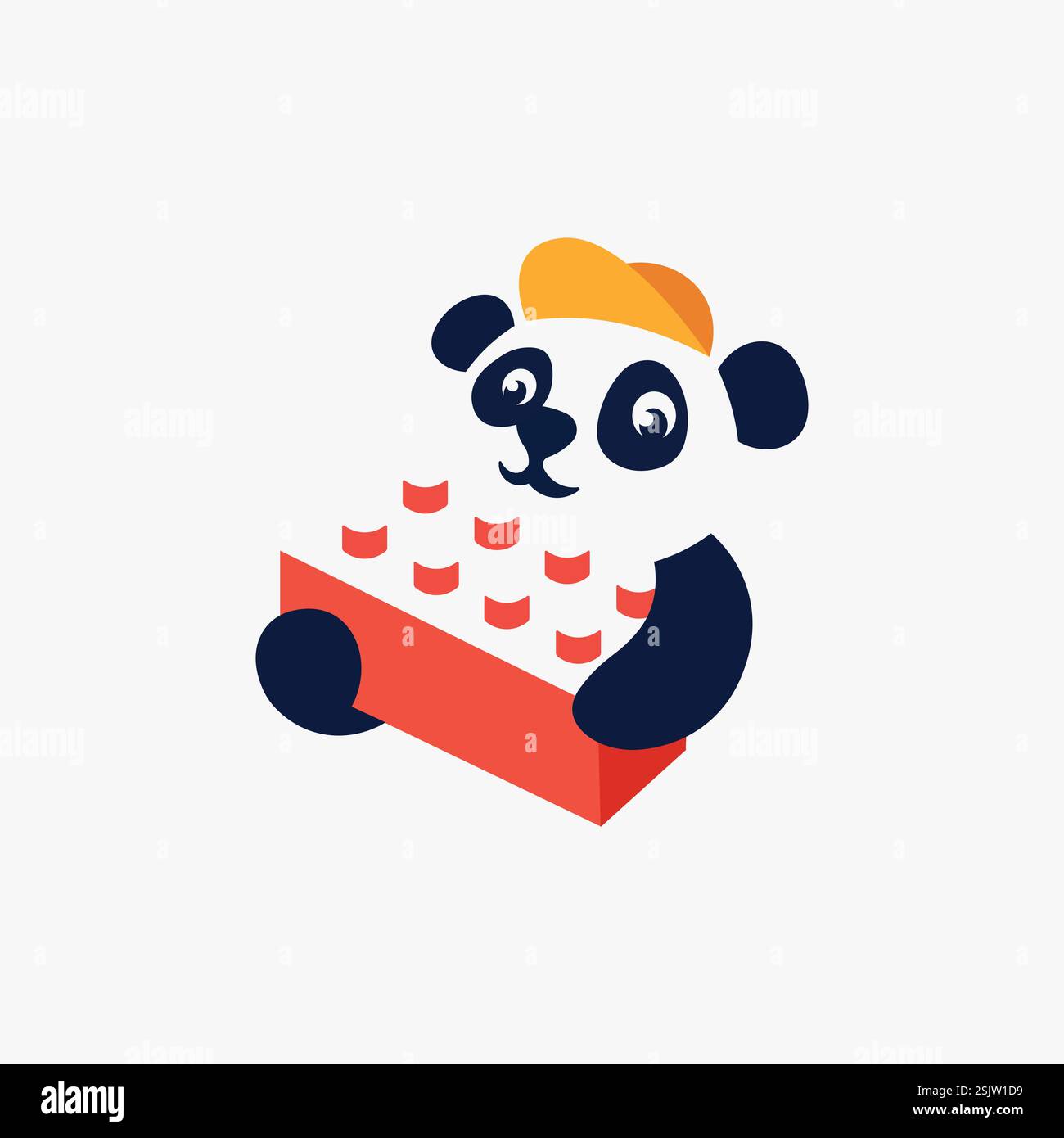 Vector illustration of cute panda logo Stock Vector Image & Art - Alamy