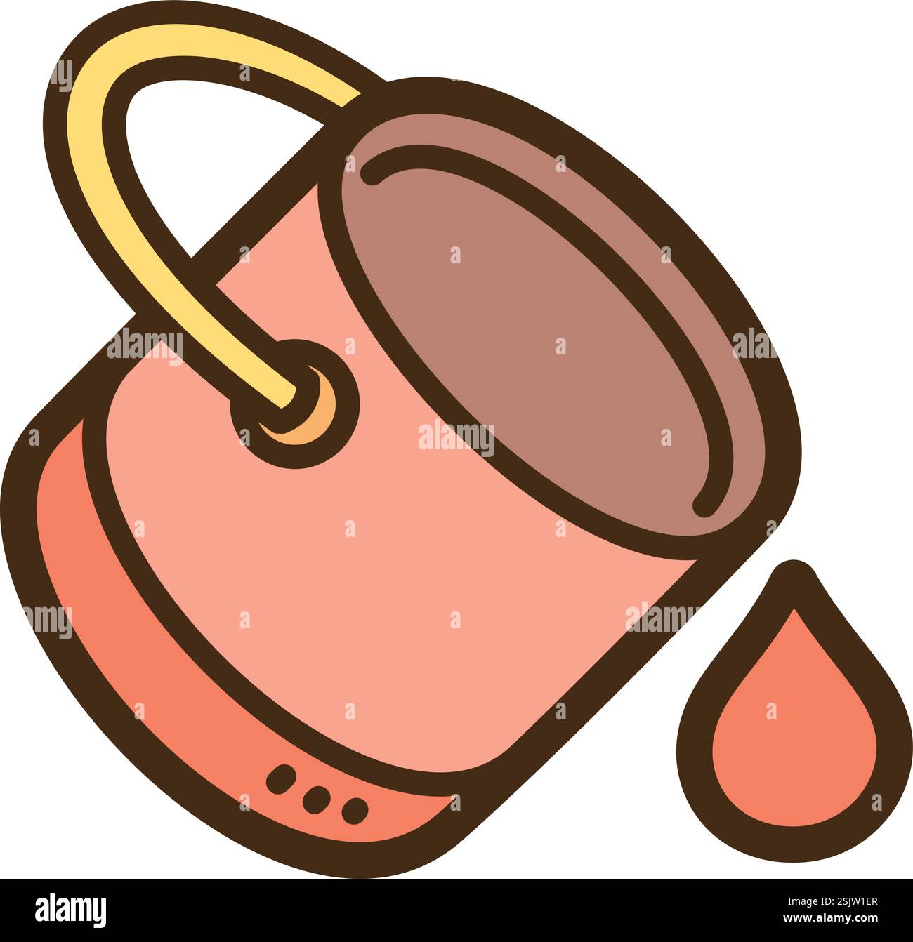 Paint bucket tool vector doodle illustration and graphic. Part of ...