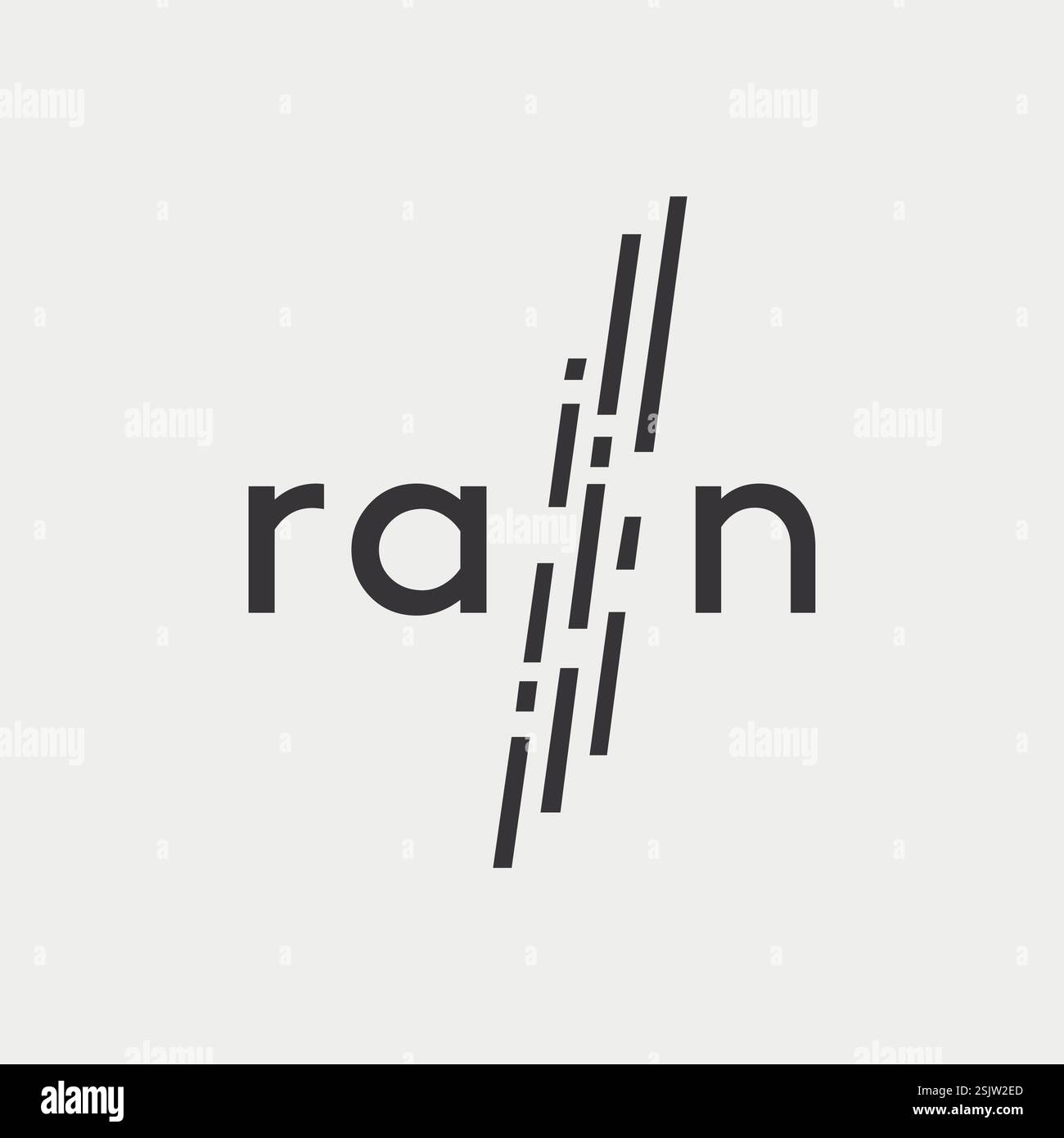 Vector rain text logo design Stock Vector Image & Art - Alamy