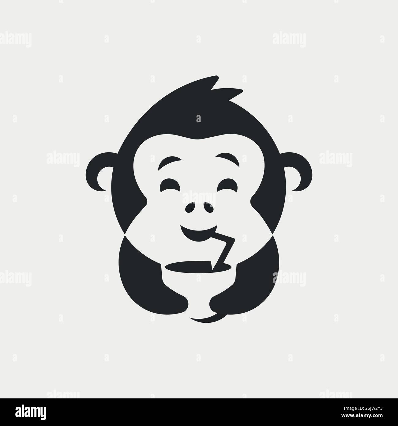 Vector illustration of cute monkey Stock Vector Image & Art - Alamy